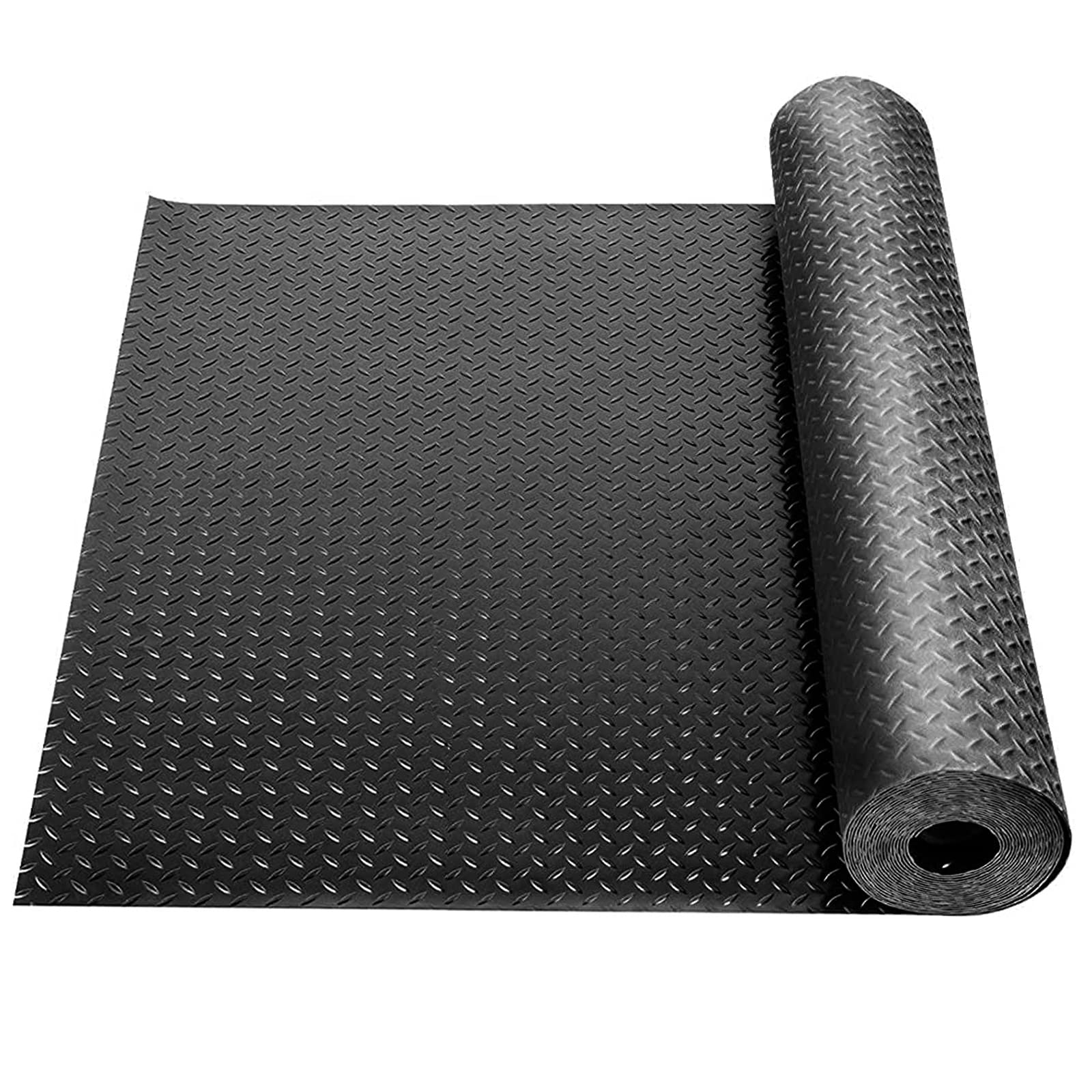 Amazon.com: Boshen 5Ft x 12Ft Rubber Flooring Mats 1.6mm Diamond Plate ...