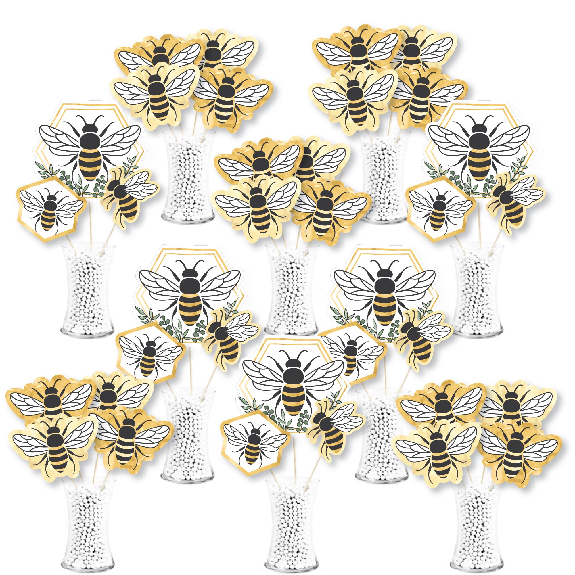 Amazon.com: Big Dot of Happiness Little Bumblebee - Bee Baby Shower or ...