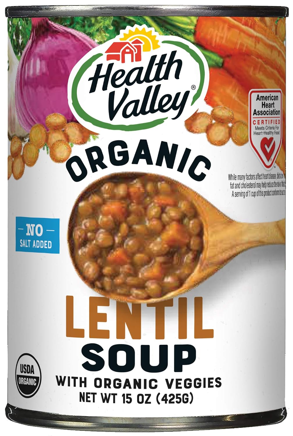 Amazon.com : Health Valley Organic Soup, No Salt Added, Lentil, 15 Oz ...