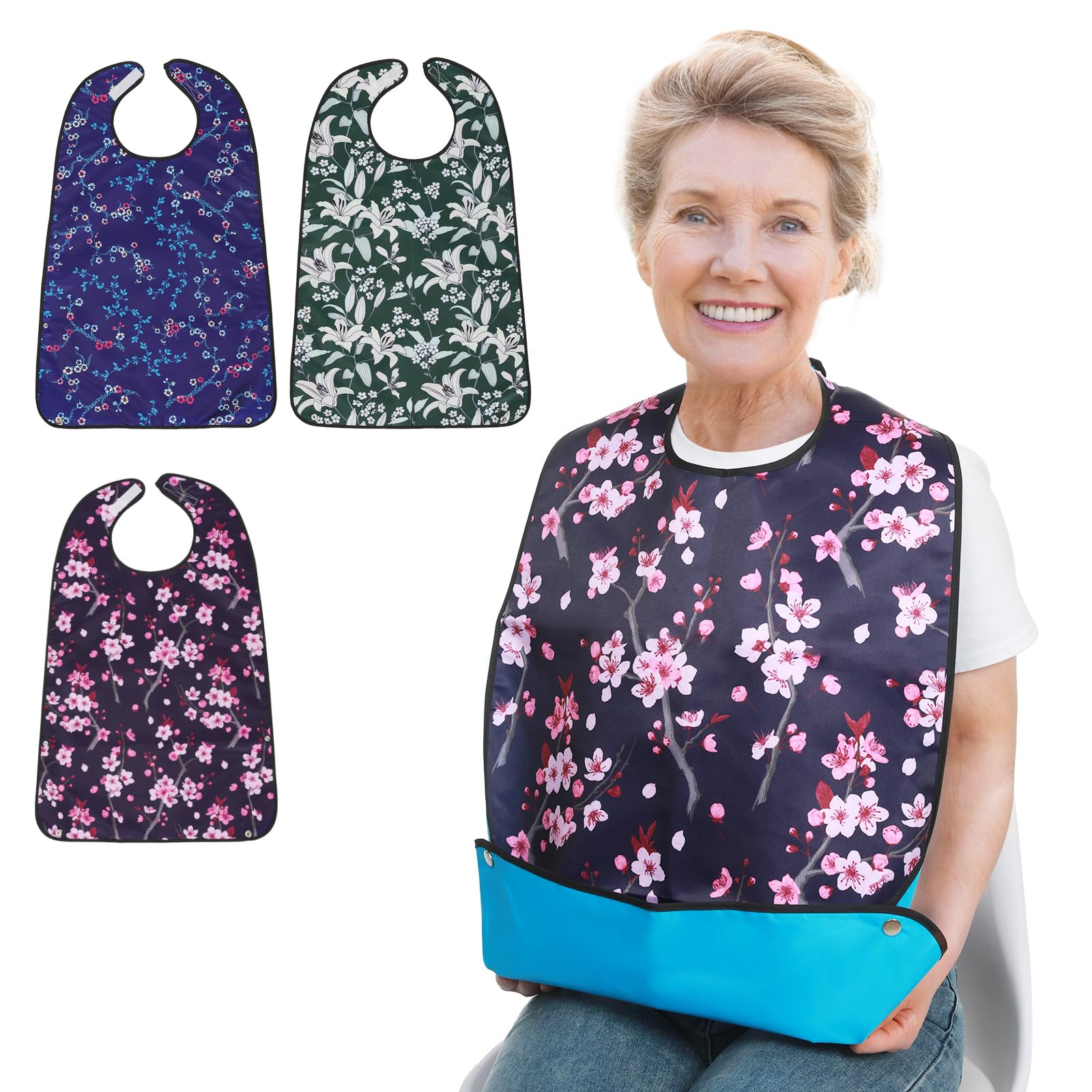Amazon.com : JFMkaer 3 Pack Adult Bibs for Women, Waterproof and ...