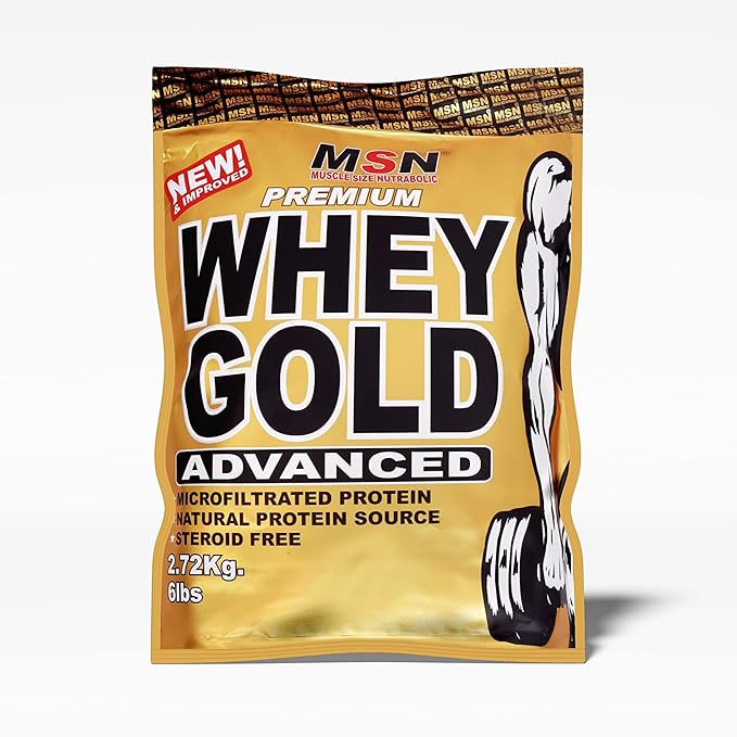 MUSCLE SIZE Premium Whey Gold Advanced Protein Powder (6lbs,2.72kg ...