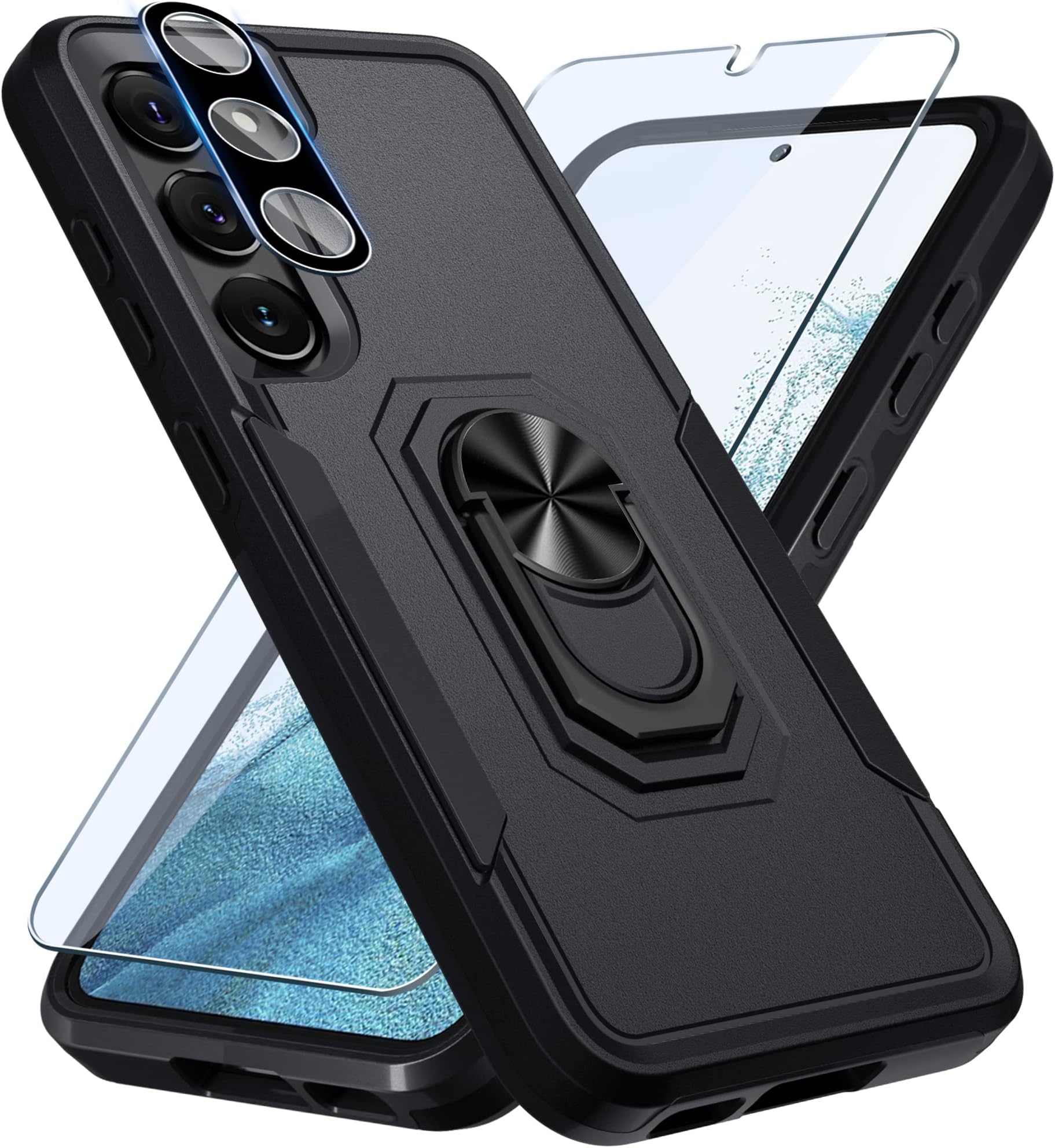 Amazon.com: Dionsibei Military Grade Drop Impact Red Case for Samsung ...