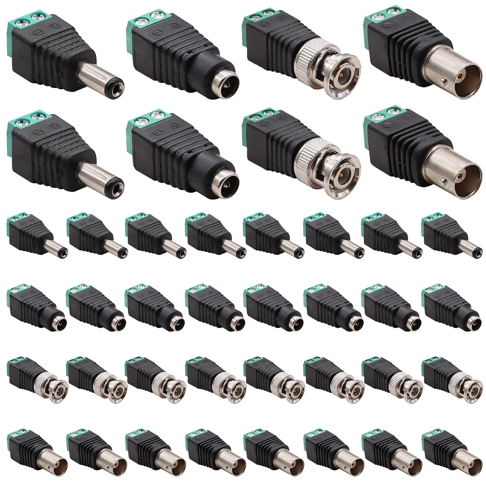 Amazon.com: Hmknana 40PCS Male Female Power Connector DC 12V 5.5 x 2 ...