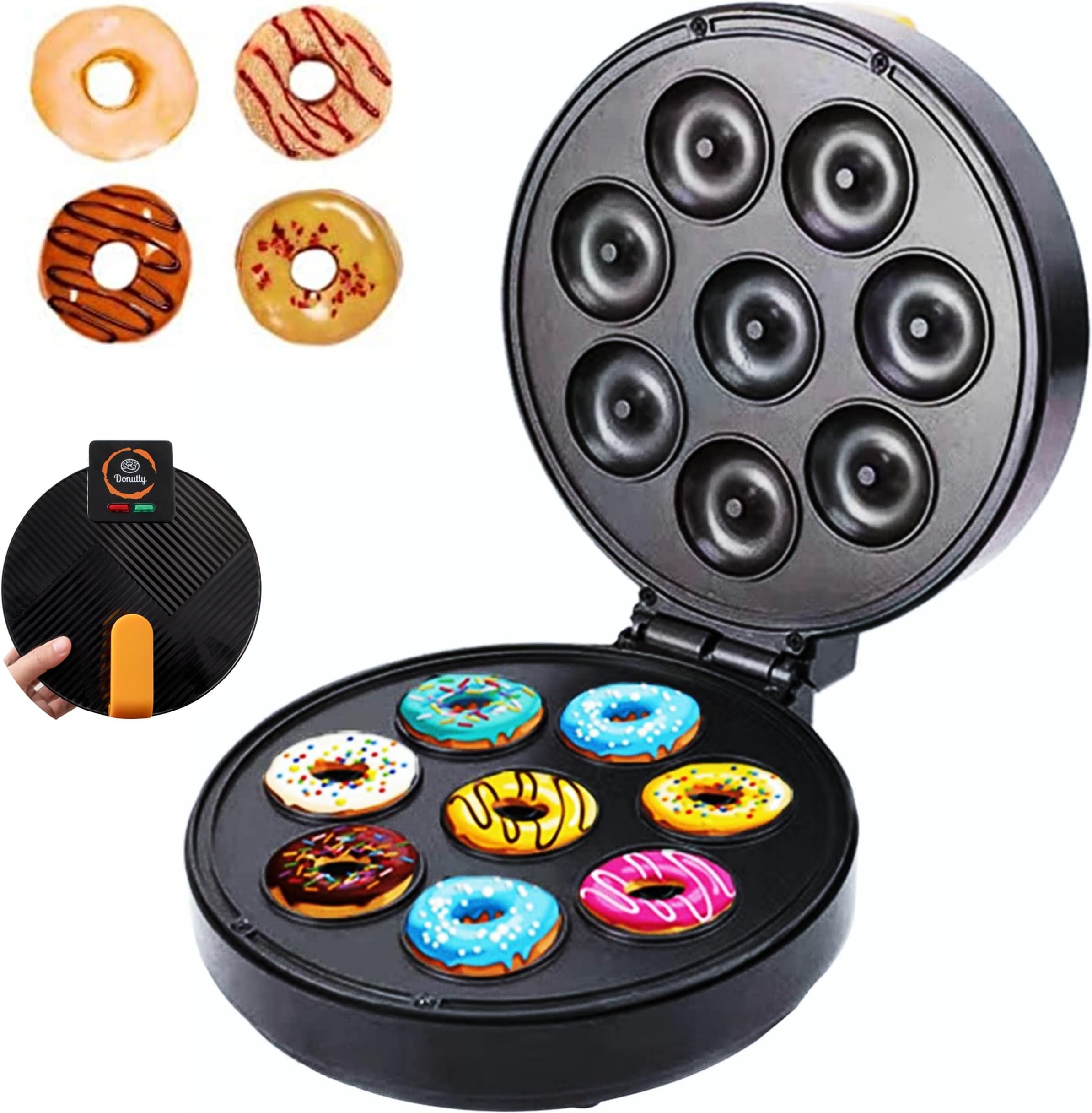 DONUTLY Maquina Para Hacer Donas en Casa 7 Mini Donas - Donera ...