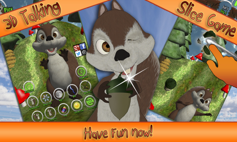 Slice It & Talk: Squirrel Fun (Free) - App on Amazon Appstore