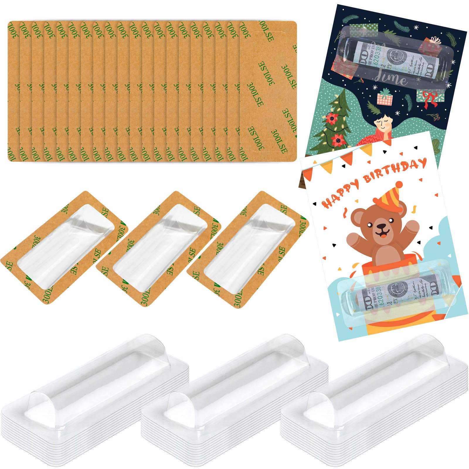 Amazon.com: AYZTKUX 70 Packs Plastic Money Holder for Cash, Clear Lip ...