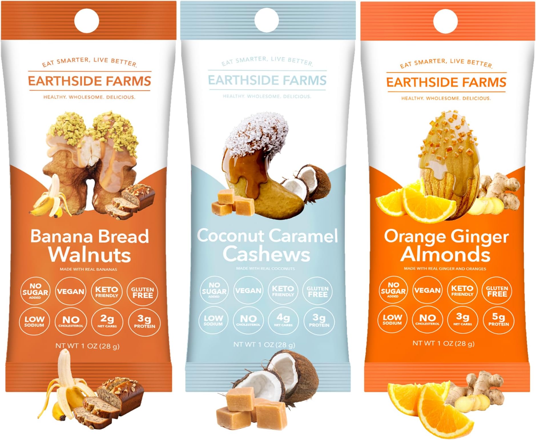 Amazon.com: Earthside Farms Keto Nuts - Healthy Trail Mix, 6-Pack ...