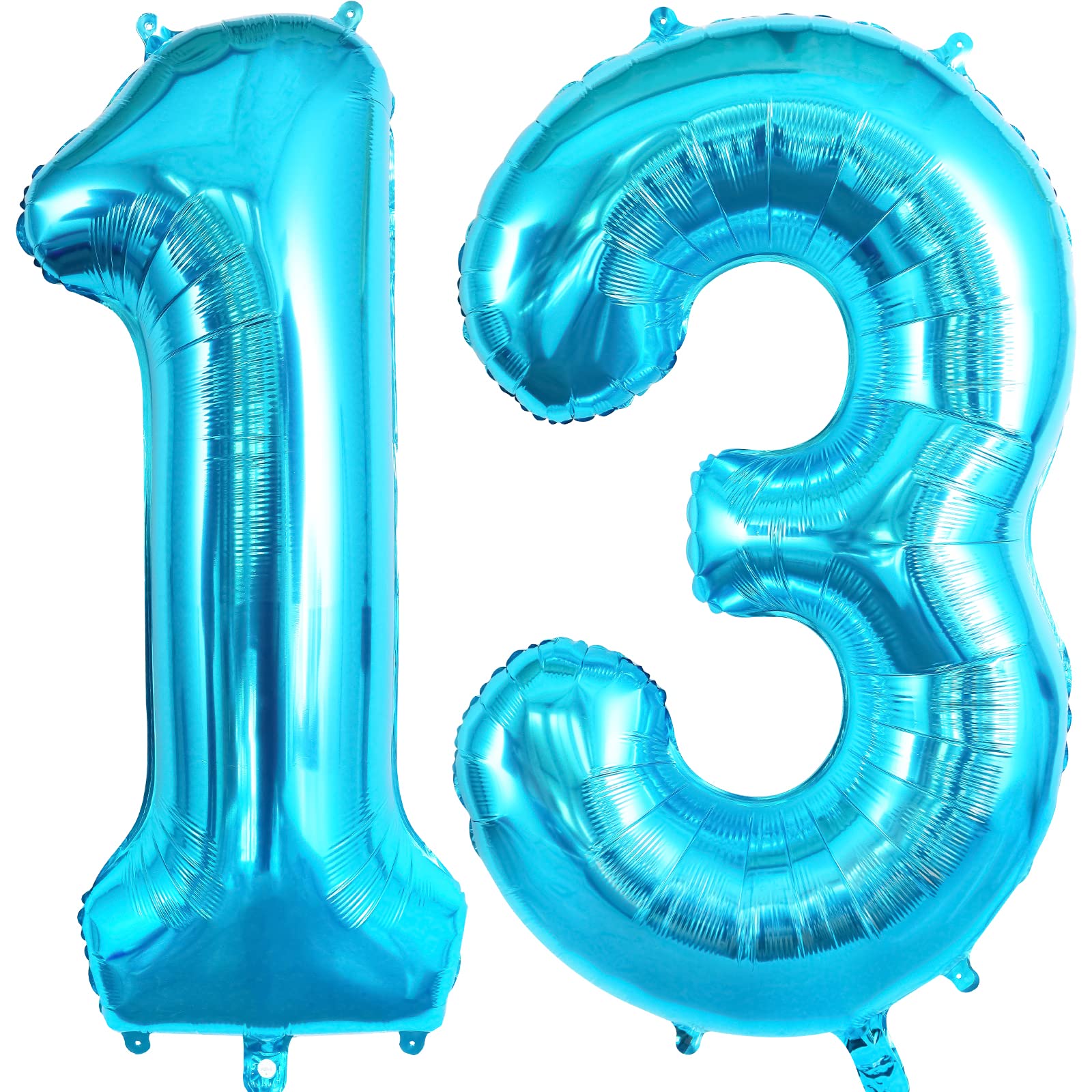 Amazon.com: Blue 13 Balloon Numbers, Large 13 or 31 Foil Balloons, Big ...