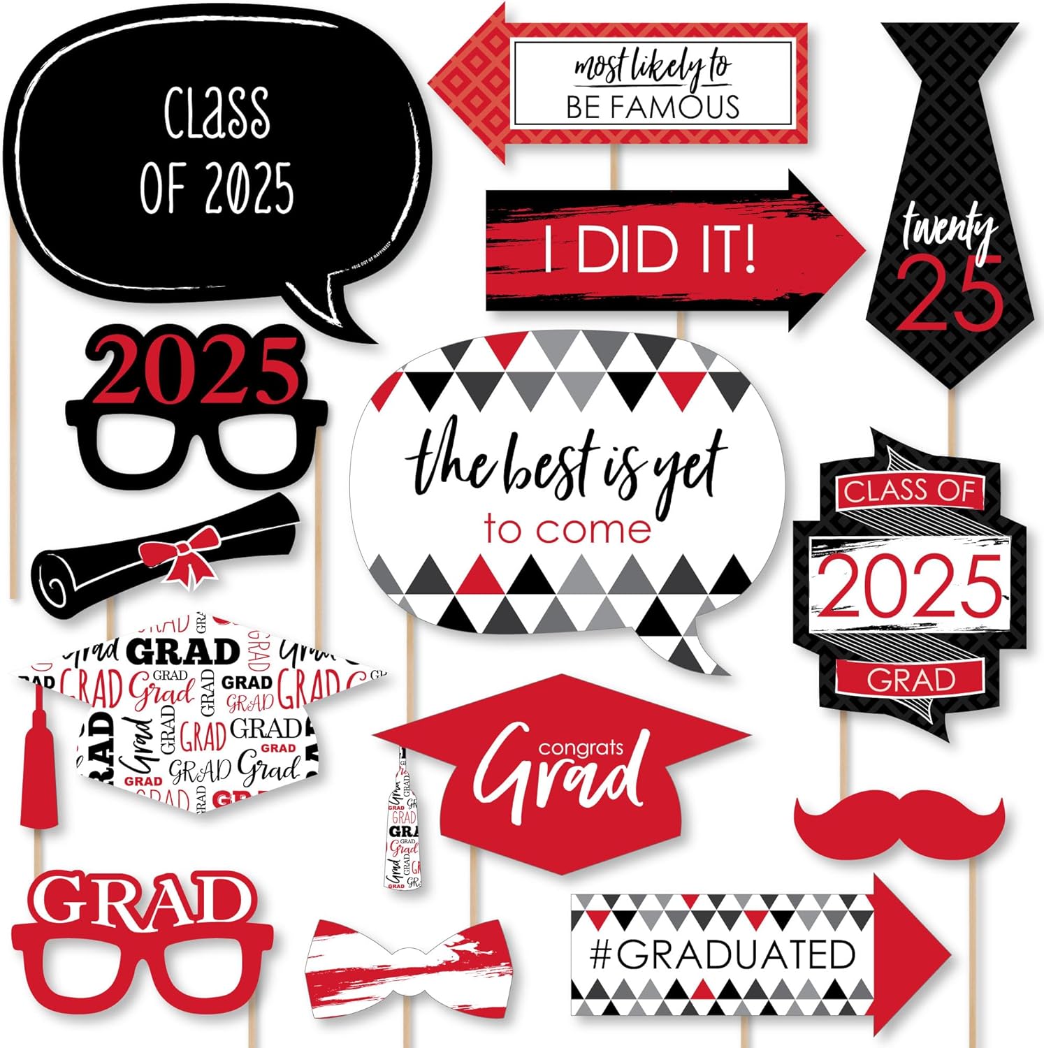 Amazon.com: Big Dot of Happiness Graduation Props for Photoshoot 2025 ...