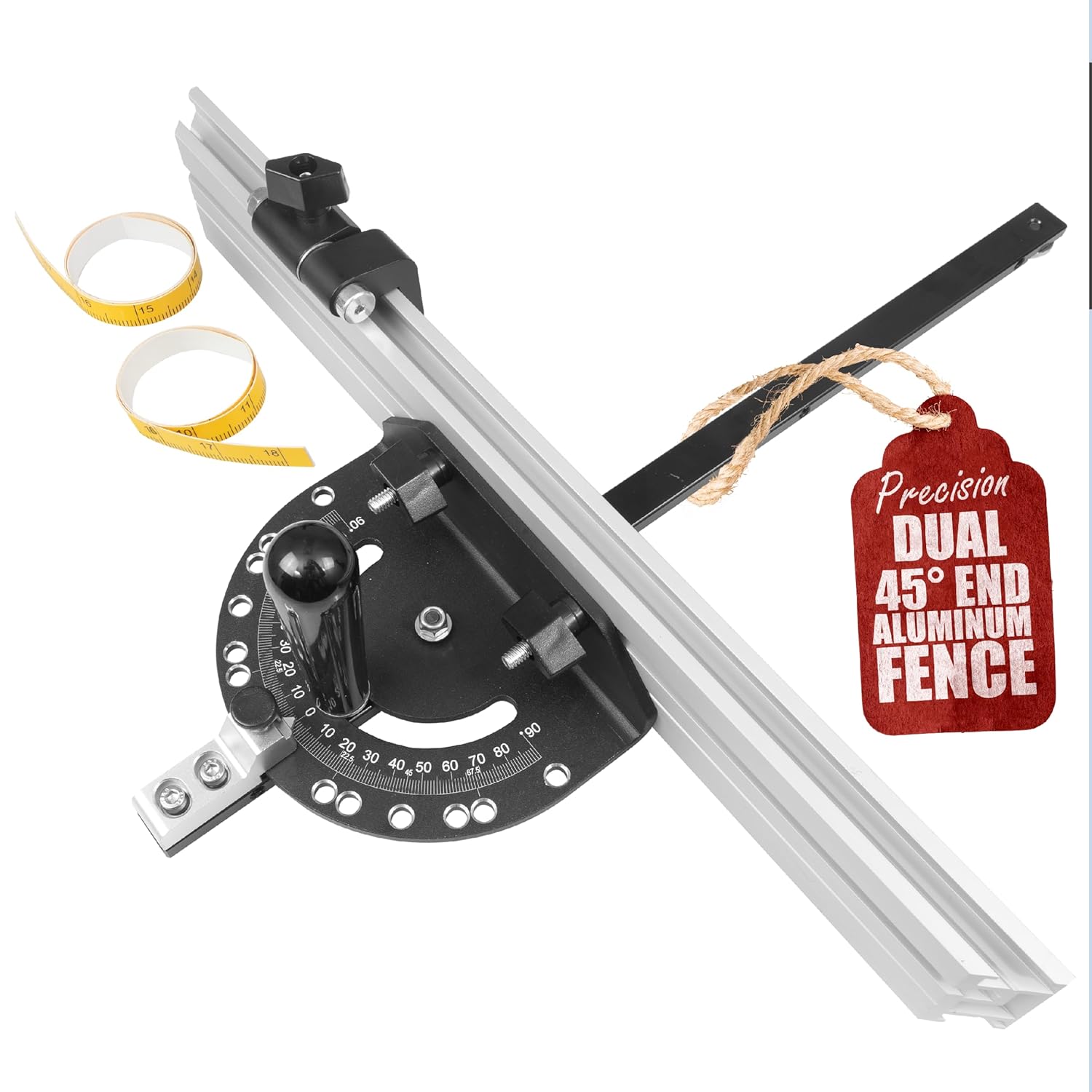 Fulton Precision Miter Gauge with Aluminum Miter Fence with 45 Degree ...