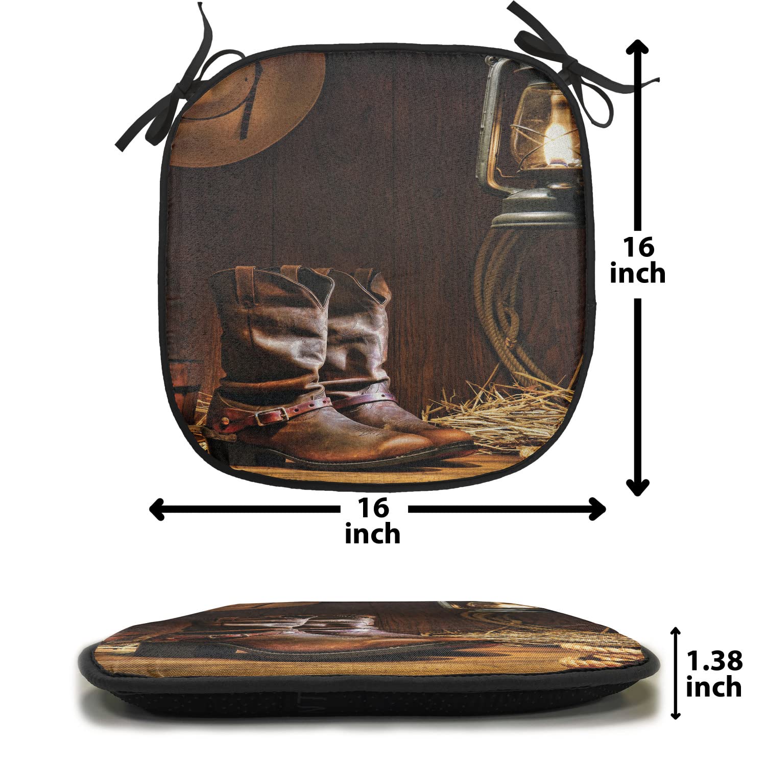 Snapklik.com : Western Chair Cushion Pads Set 12, Traditional Leather ...