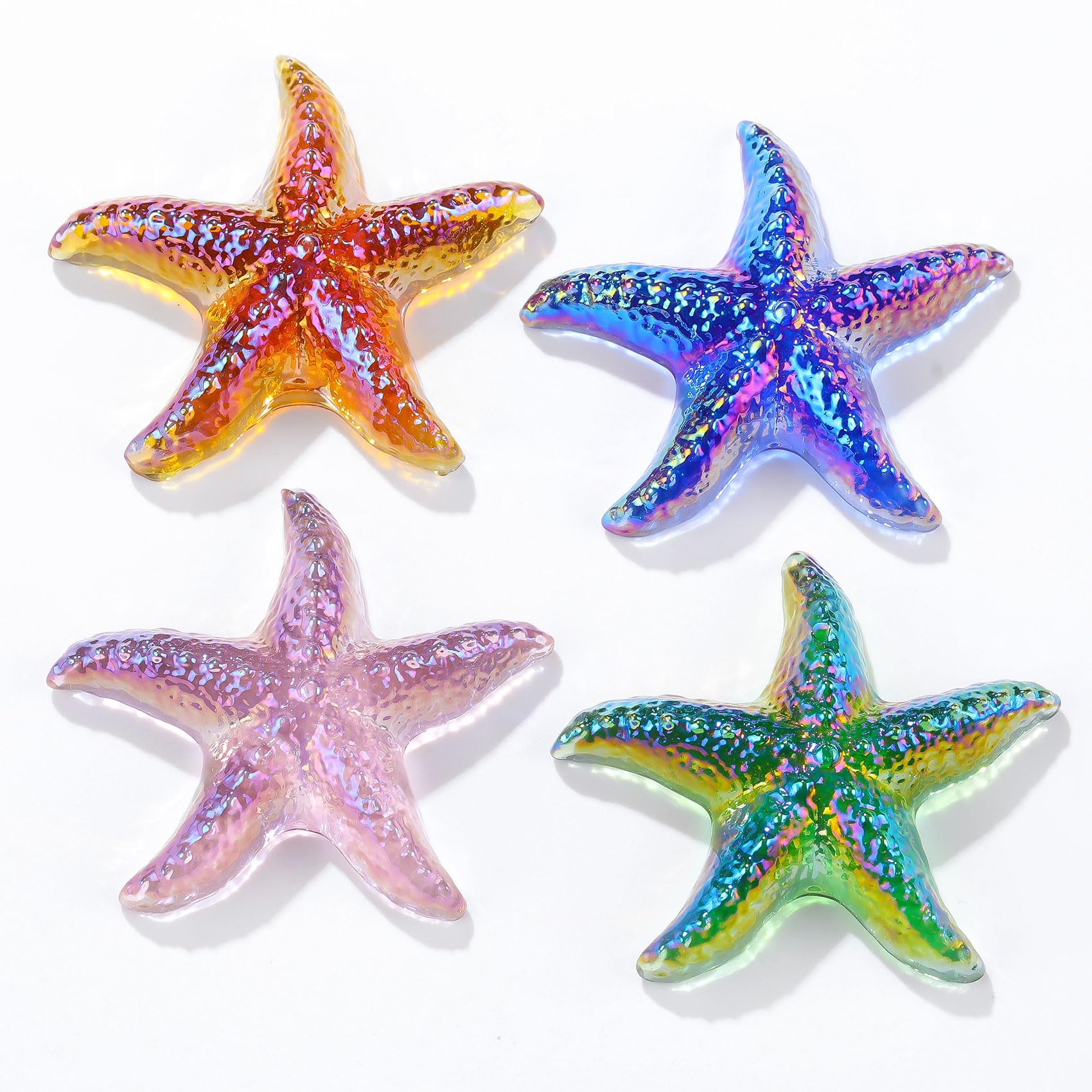 Amazon.com: Movdyka 4pcs Starfish Crystal Figurine Desk Decor Handmade ...