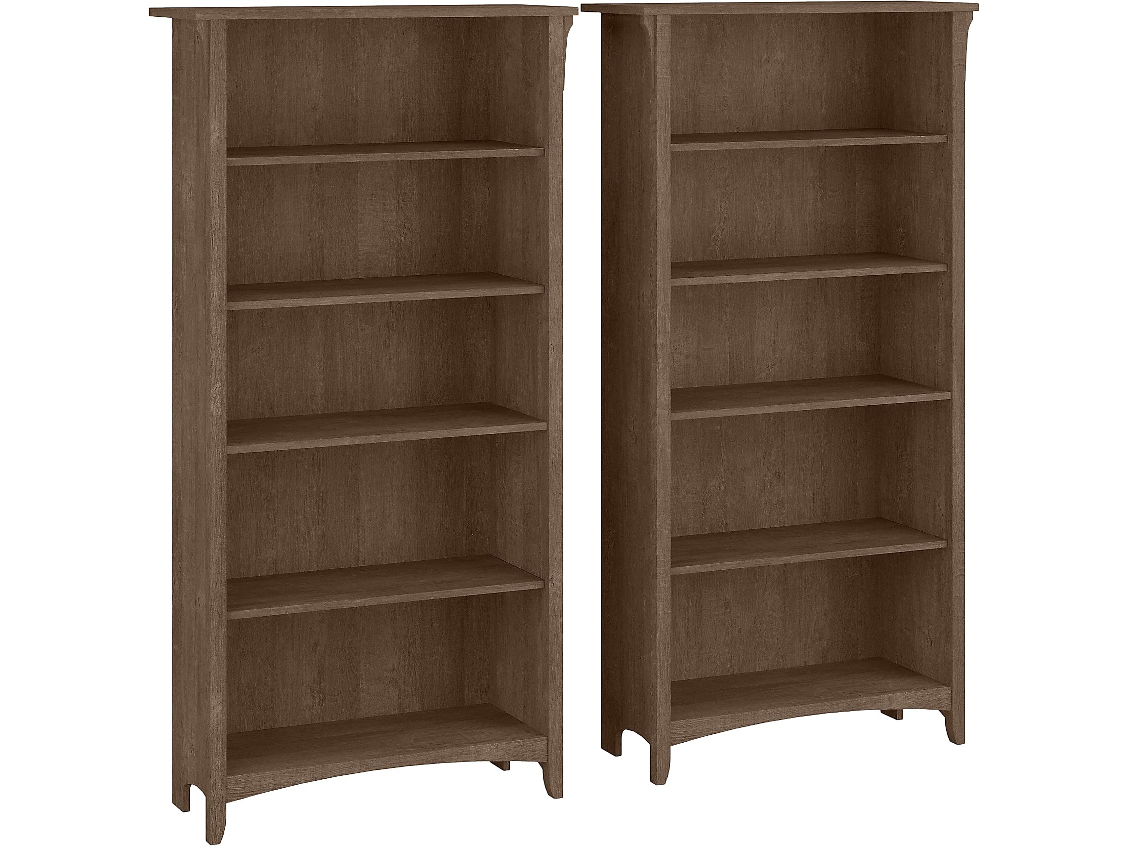 Amazon.com - Bush Furniture Salinas 5 Shelf Bookcase - Set of 2 | Large ...
