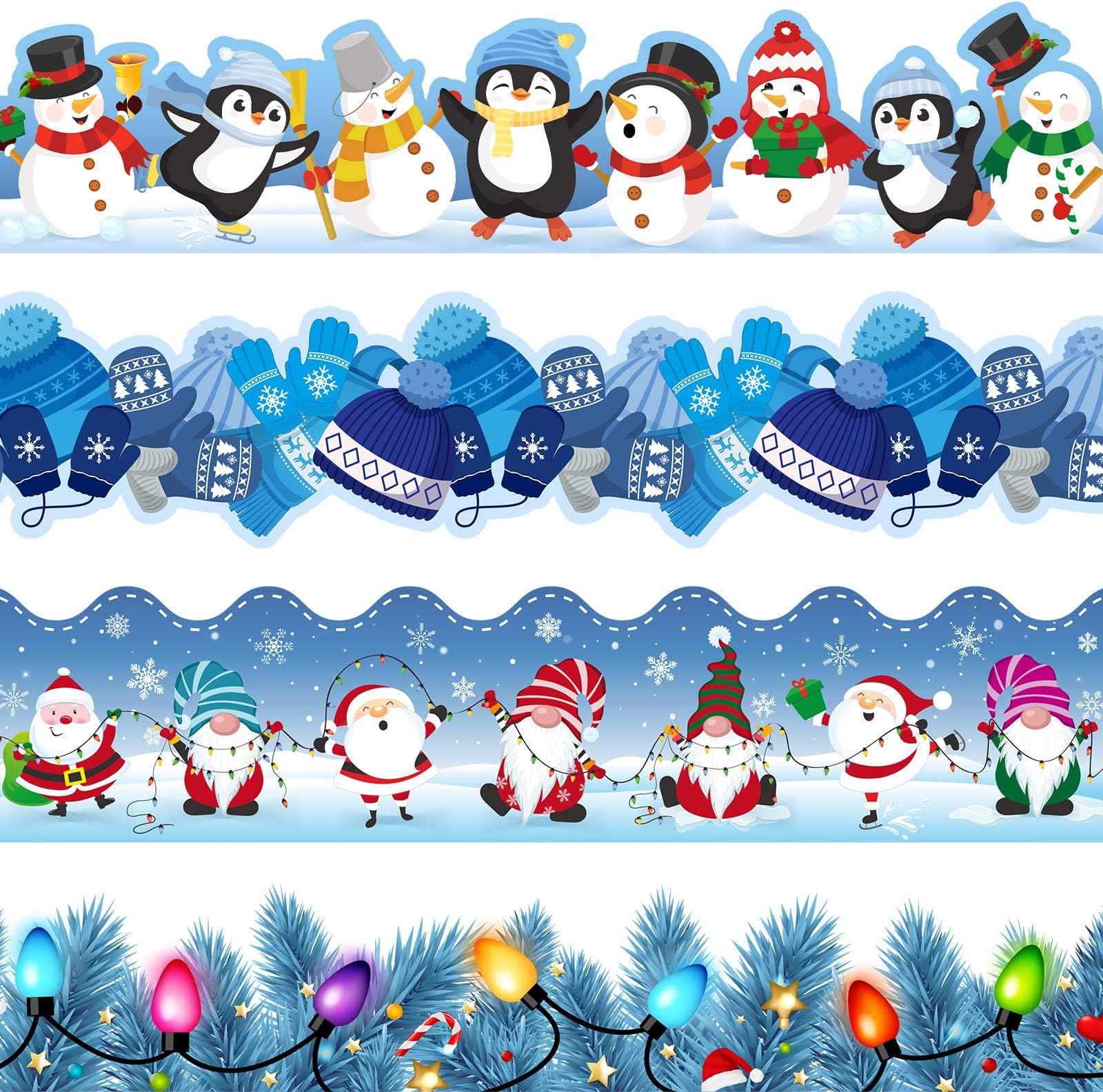 Amazon.com: 63ft Winter Bulletin Board Borders Snowman Bulletin Board ...