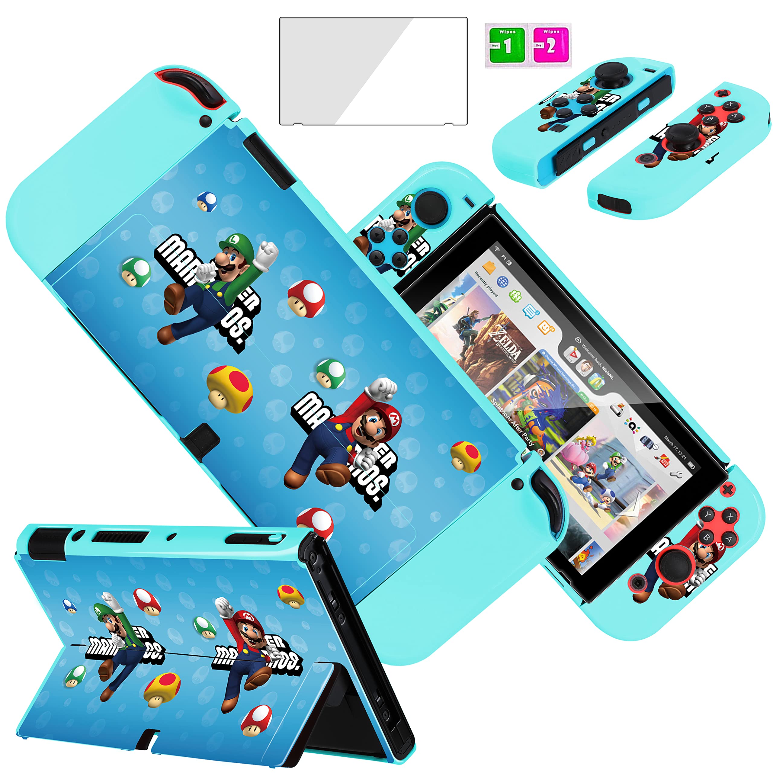 Xinocy Cute Case for Nintendo Switch Oled 2021 Kawaii Cartoon Anime Fun ...