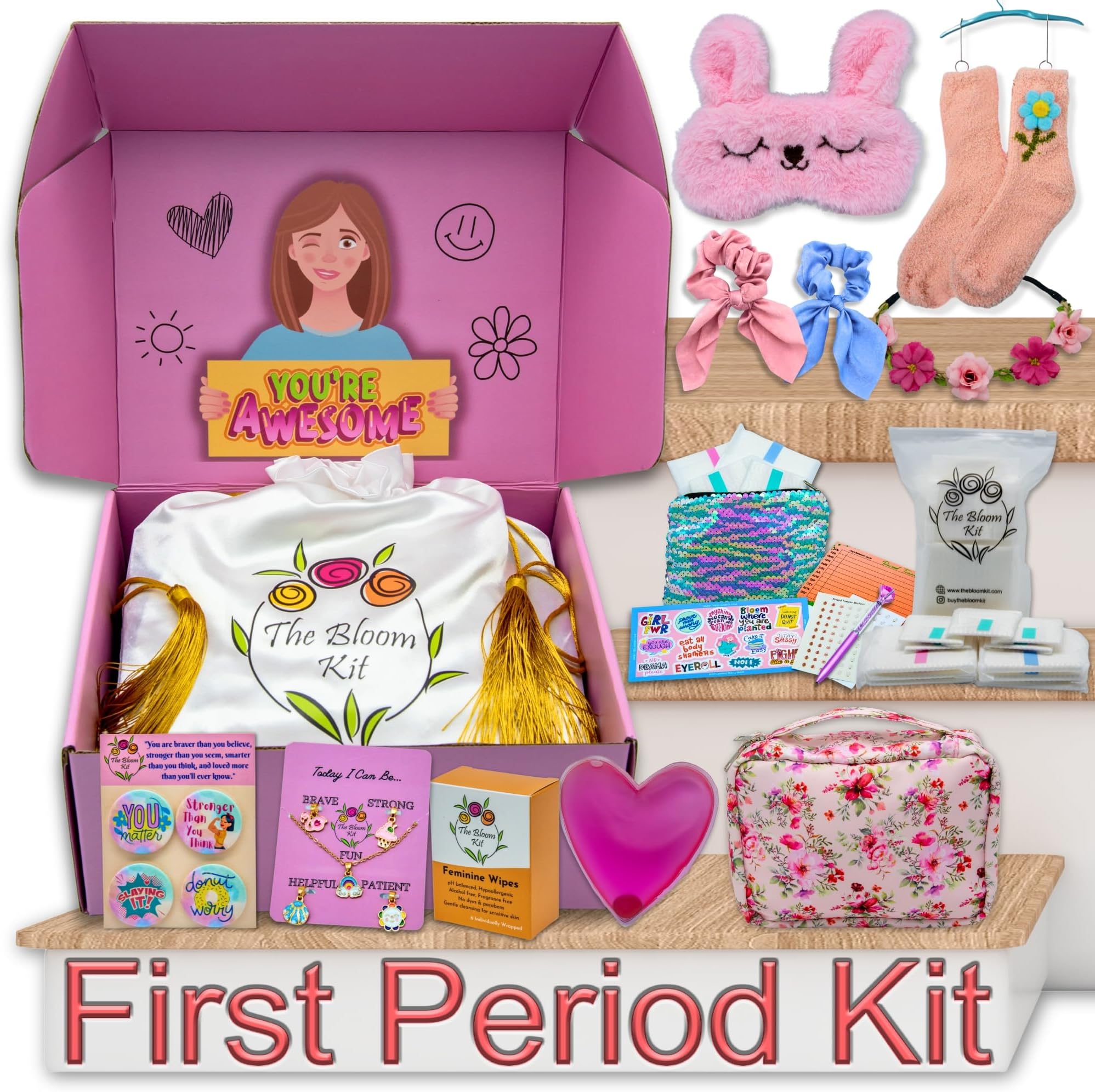 Amazon.com: RedDrop Period Kit for Tweens - First Period Kit for Girls ...