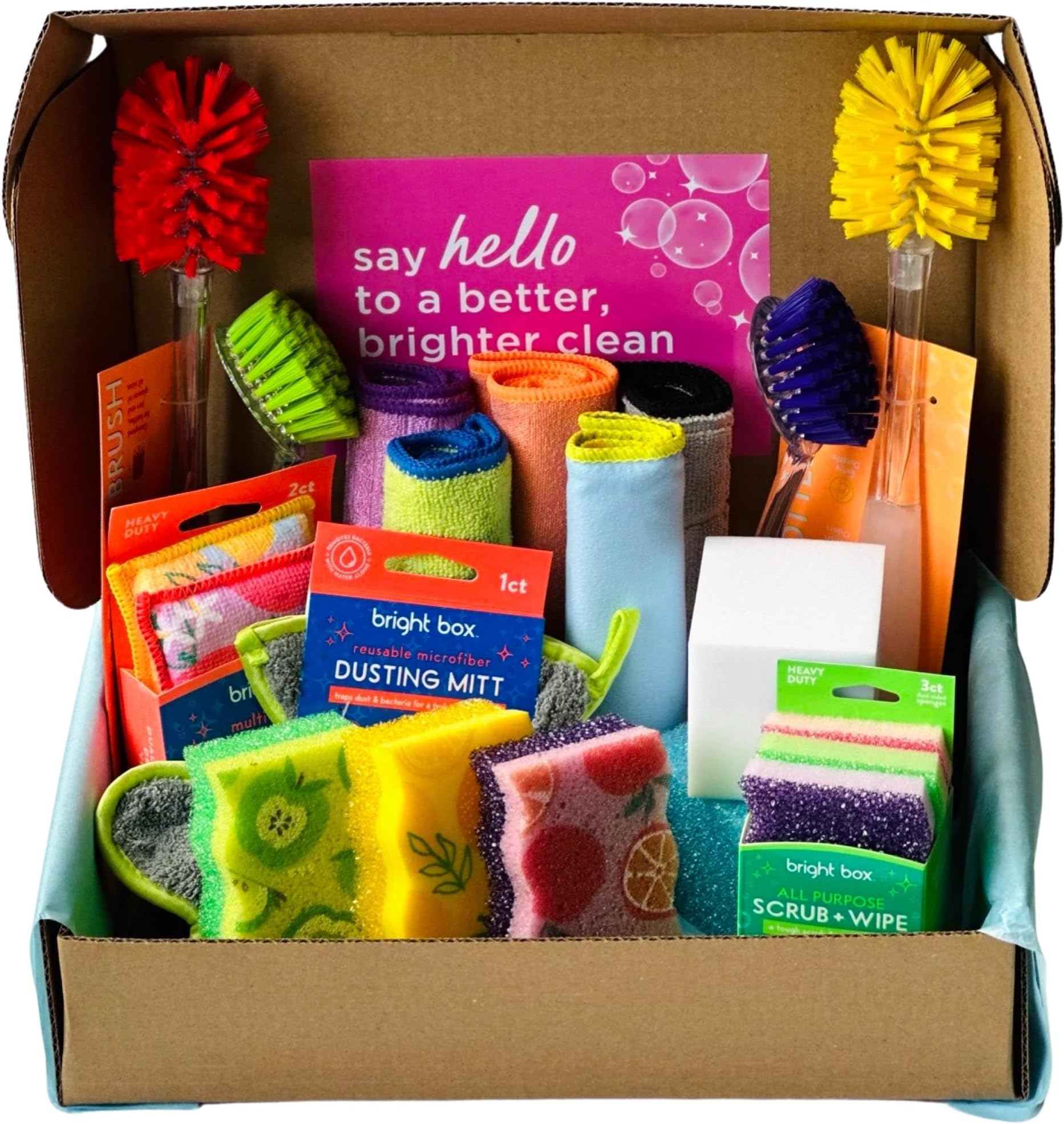 Amazon.com: Bright Box Kitchen Scrub + Wipe Nylon Brush Seasonal Gift ...