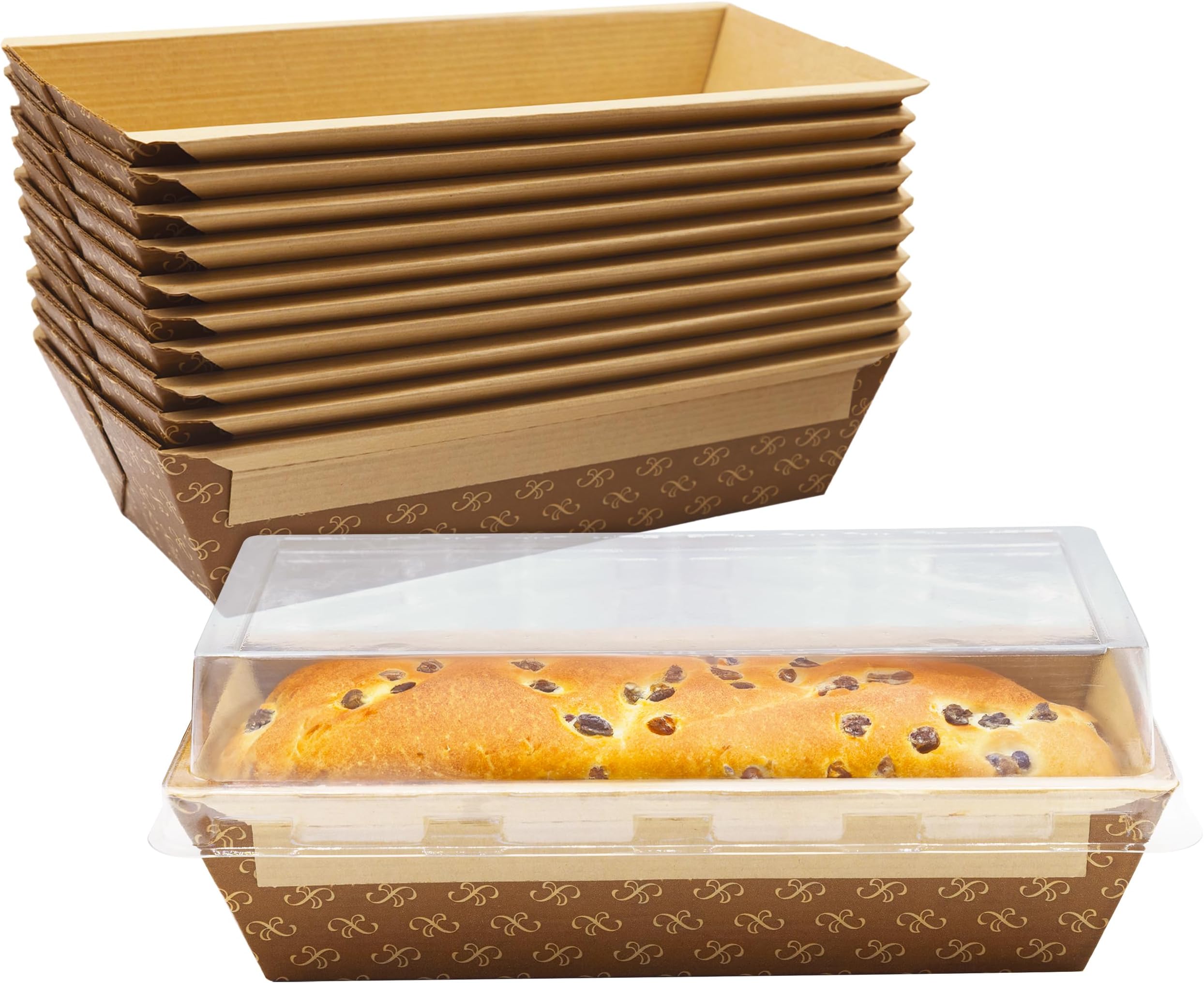 Amazon.com: Pastry Chef's Boutique Disposable Rectangular Paper Loaf ...