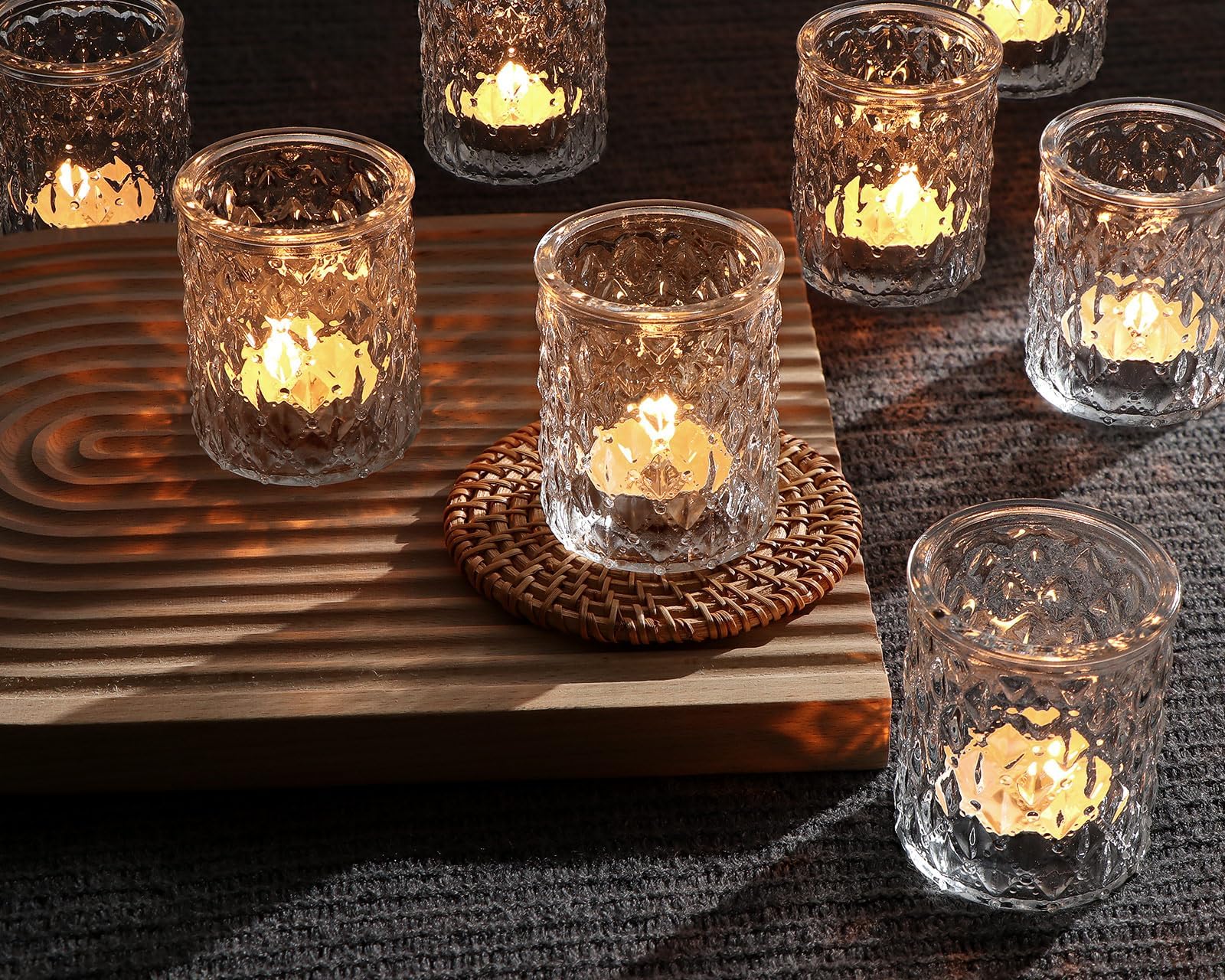 Amazon.com: 36pcs Clear Votive Telight Candle Holder in Glass for Table ...