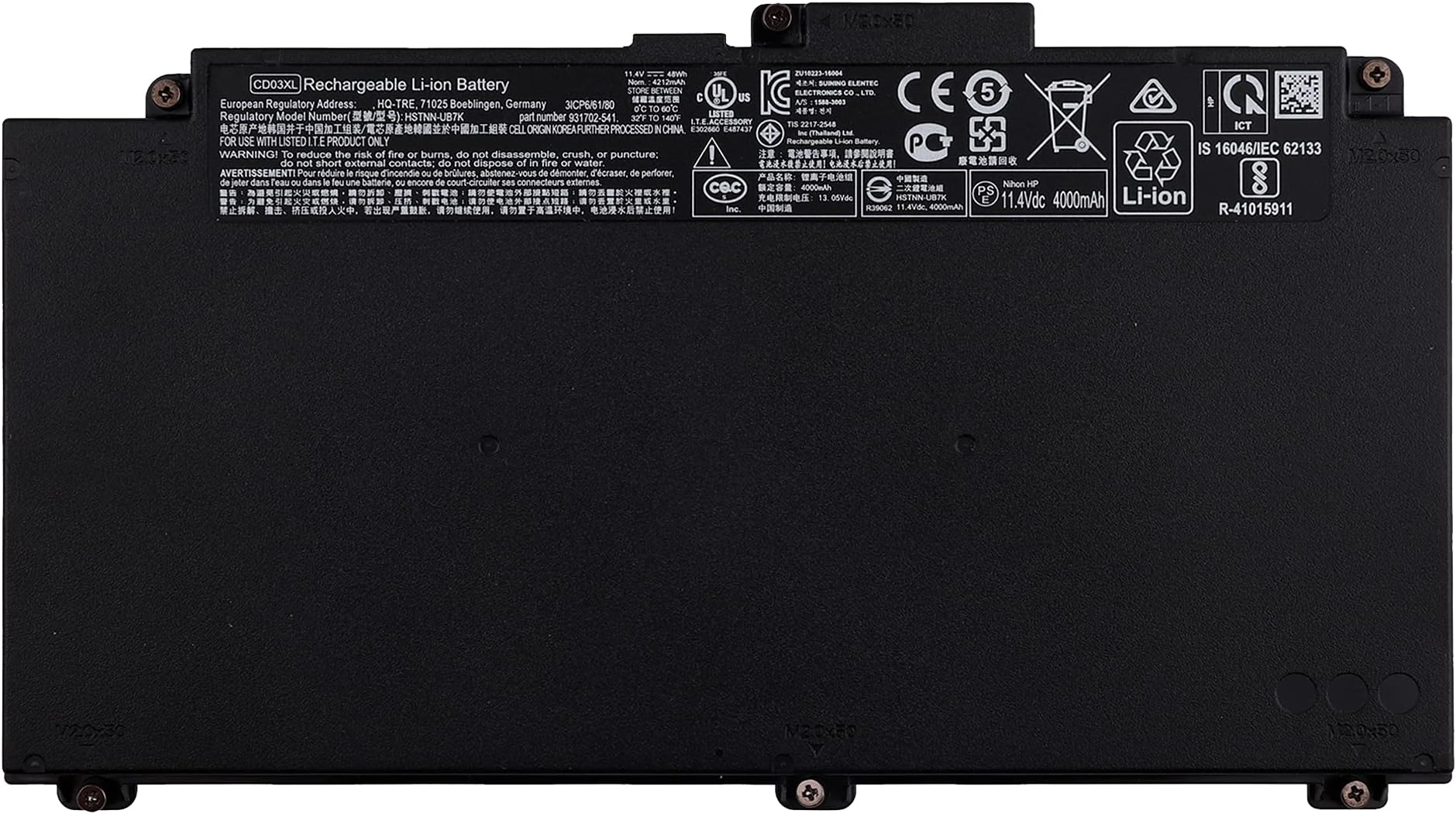 Amazon.com: YXKC New CI03XL Replacement Battery Compatible with HP ...
