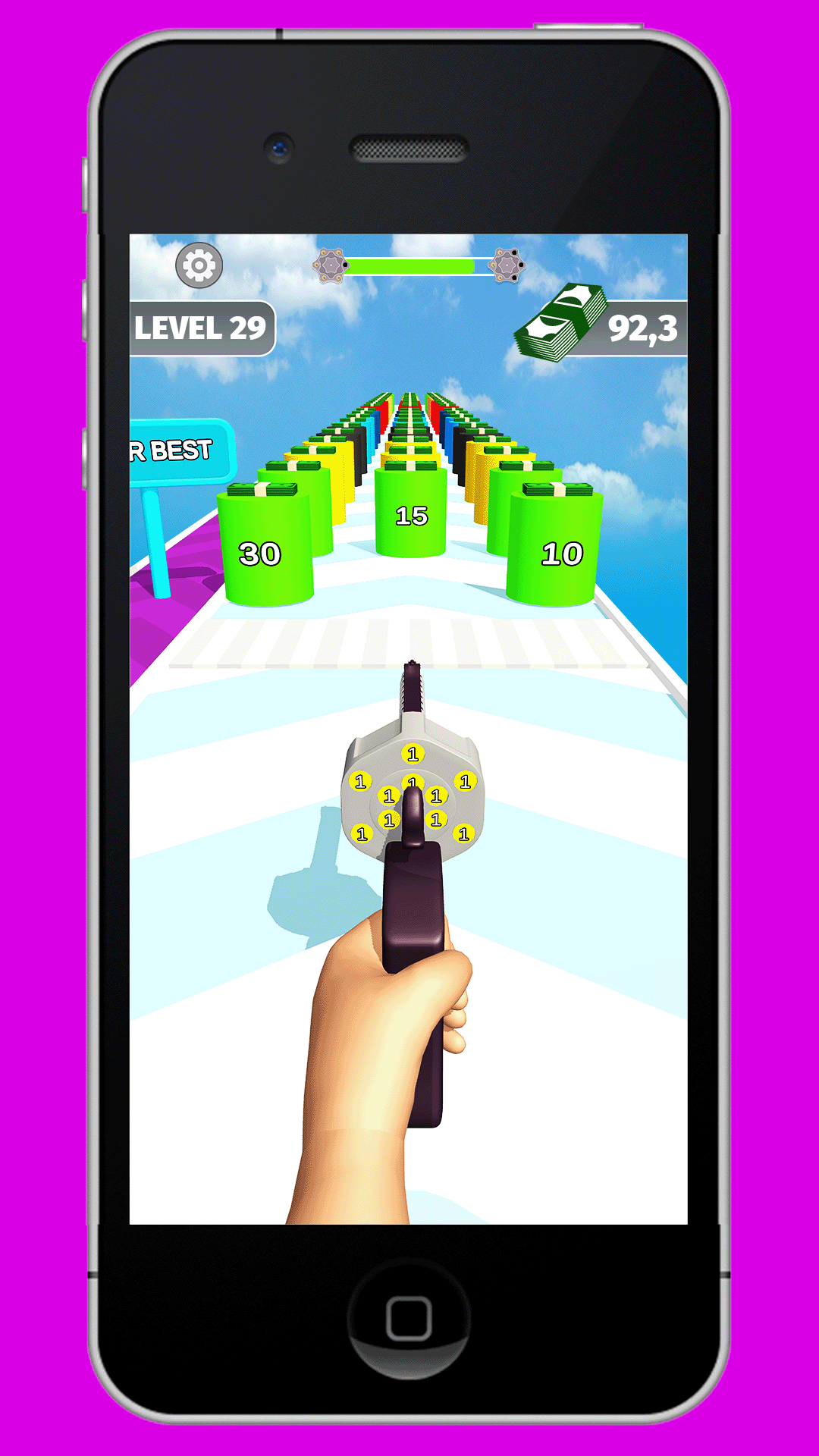 Revolver Race Bullet Shoot Gun Run Weapon Master 3D: Crazy Revolver ...