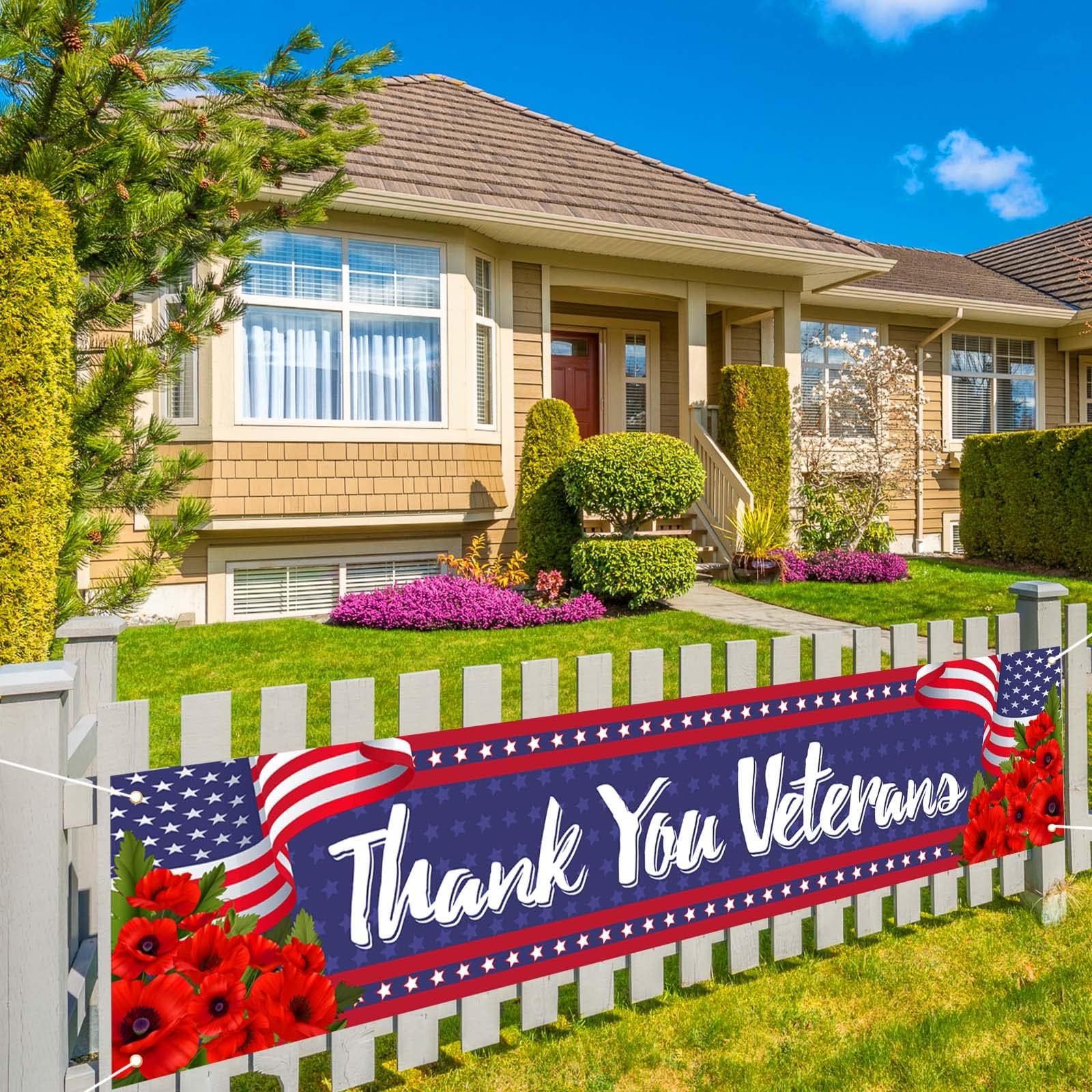 Amazon.com : Large 9.8x1.6ft Memorial Day Banner, Memorial Day ...