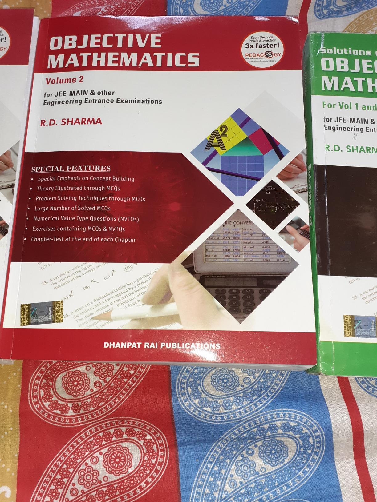 Buy R.D. Sharma Objective Mathematics Book Vol-1 & 2 + Solution Book ...