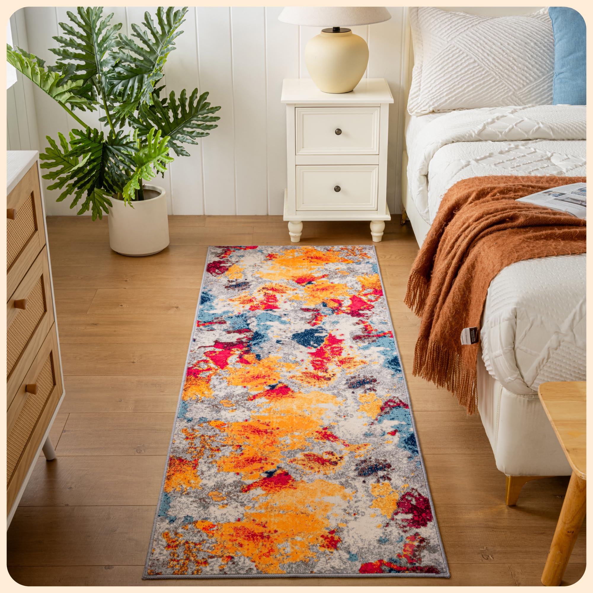 Amazon.com: Istana Hallway Runner Rug 2x6 - Multi Colors Kitchen Rugs ...