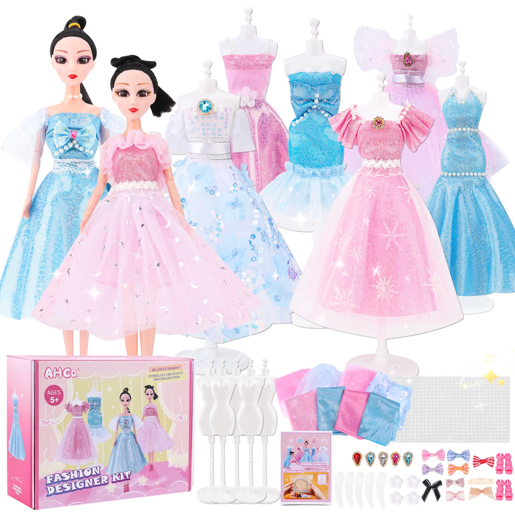 Amazon.com: AHCo. Fashion Designer Kit with 5 Mannequins & 2 Models ...