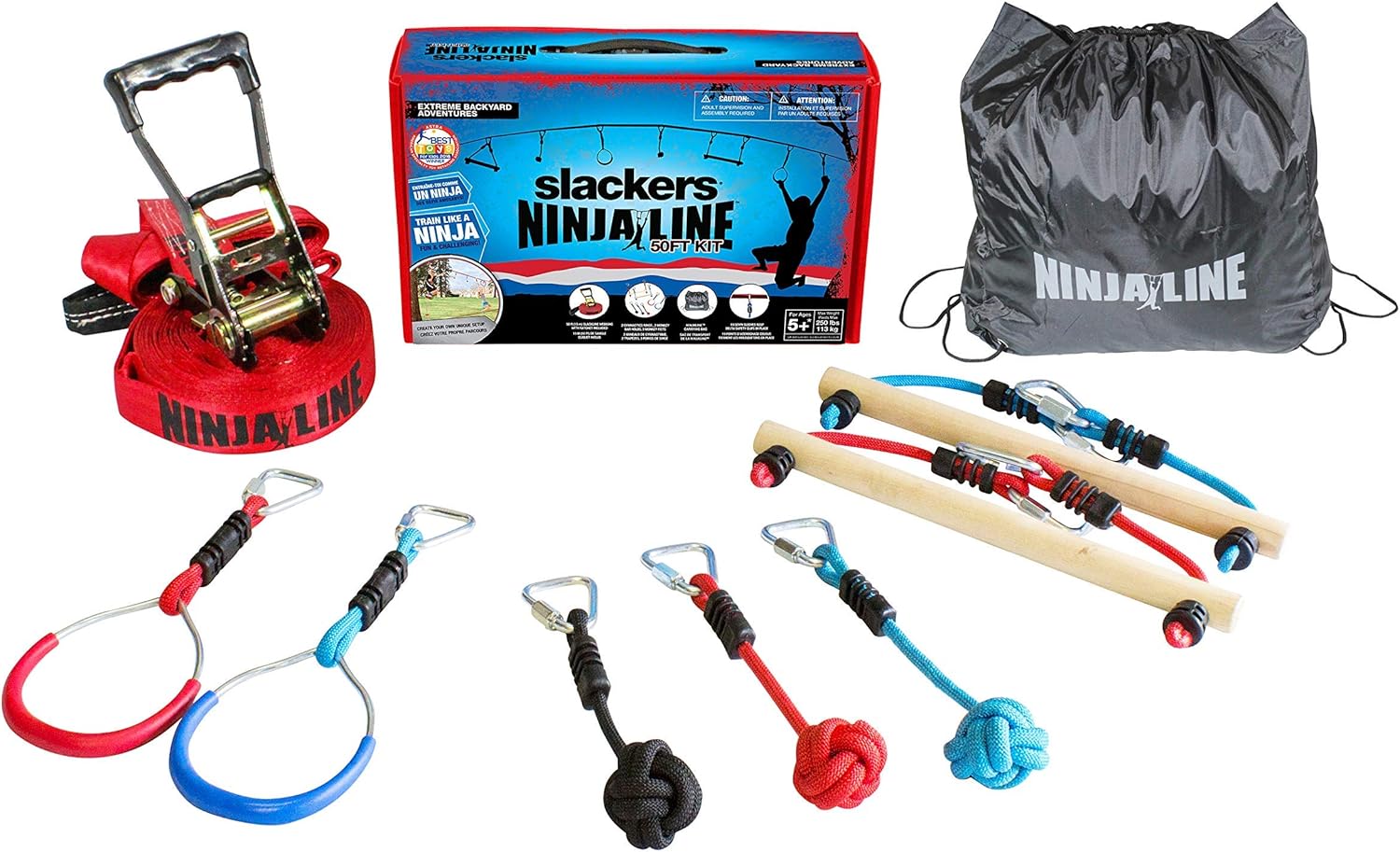 Amazon.com: Slackers 56’ Ninjaline Original Intro Kit - Best Outdoor ...