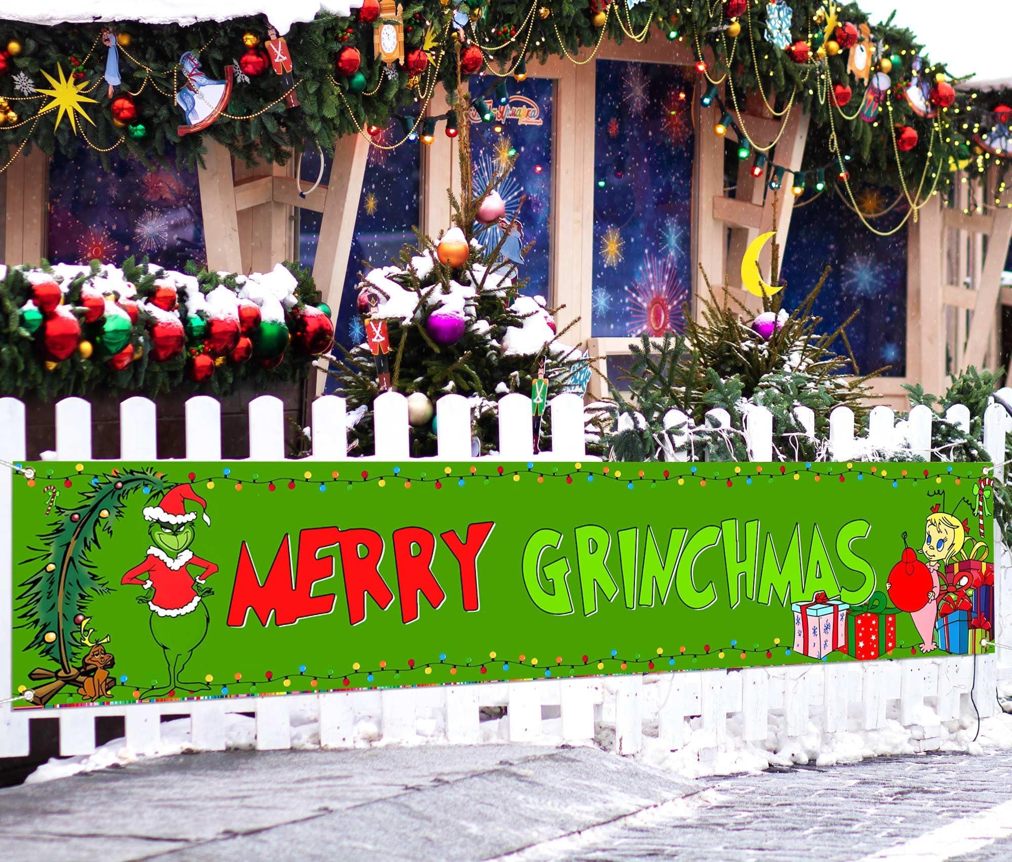 Amazon.com: Welcome to Whoville Christmas Backdrop Banner Decorations ...