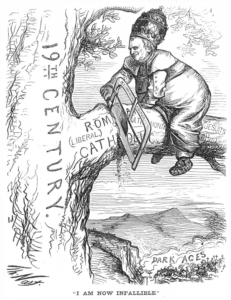 Papal Infallibility Cartoon Nan American Cartoon Of 1870 By Thomas ...