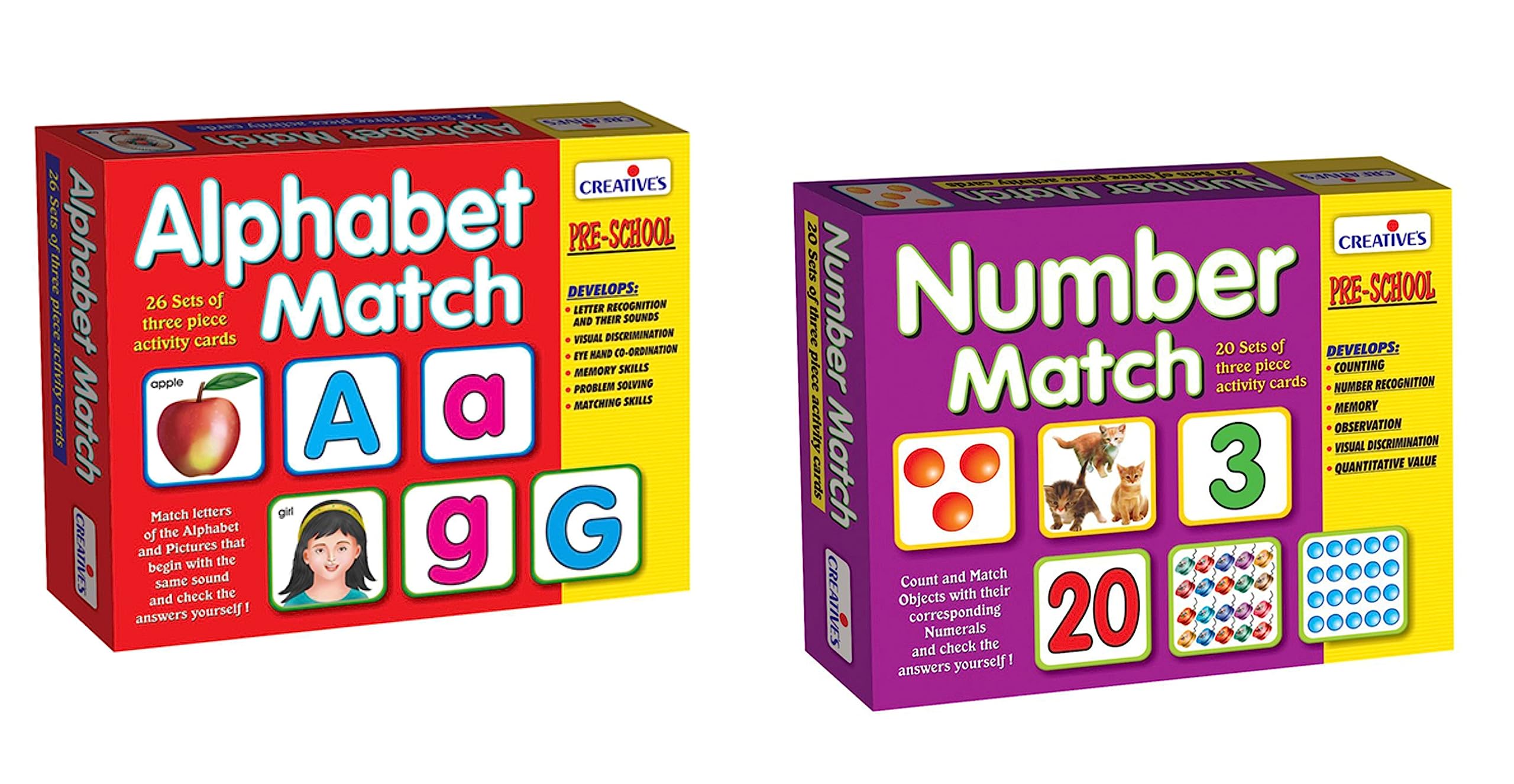 Buy Creative’s Alphabets Match & Number Match Combo Pack | Early ...