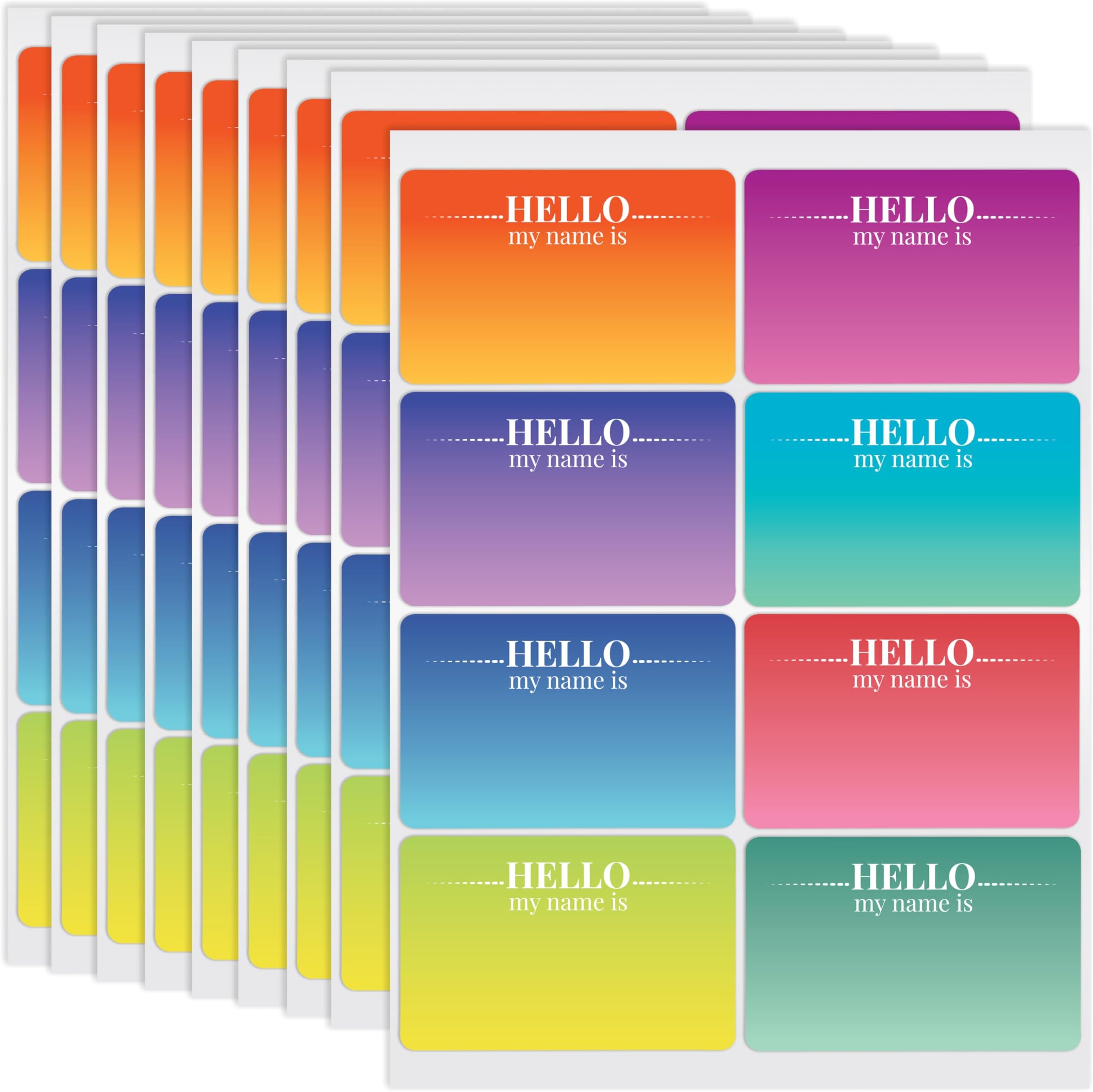 Amazon.com : Hello Name Tags, Modern Style Labels, 3.5" x 2.25", Hello ...