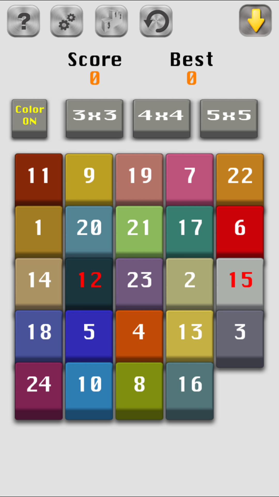 Number Slide (15 Fifteen puzzle) - App on Amazon Appstore