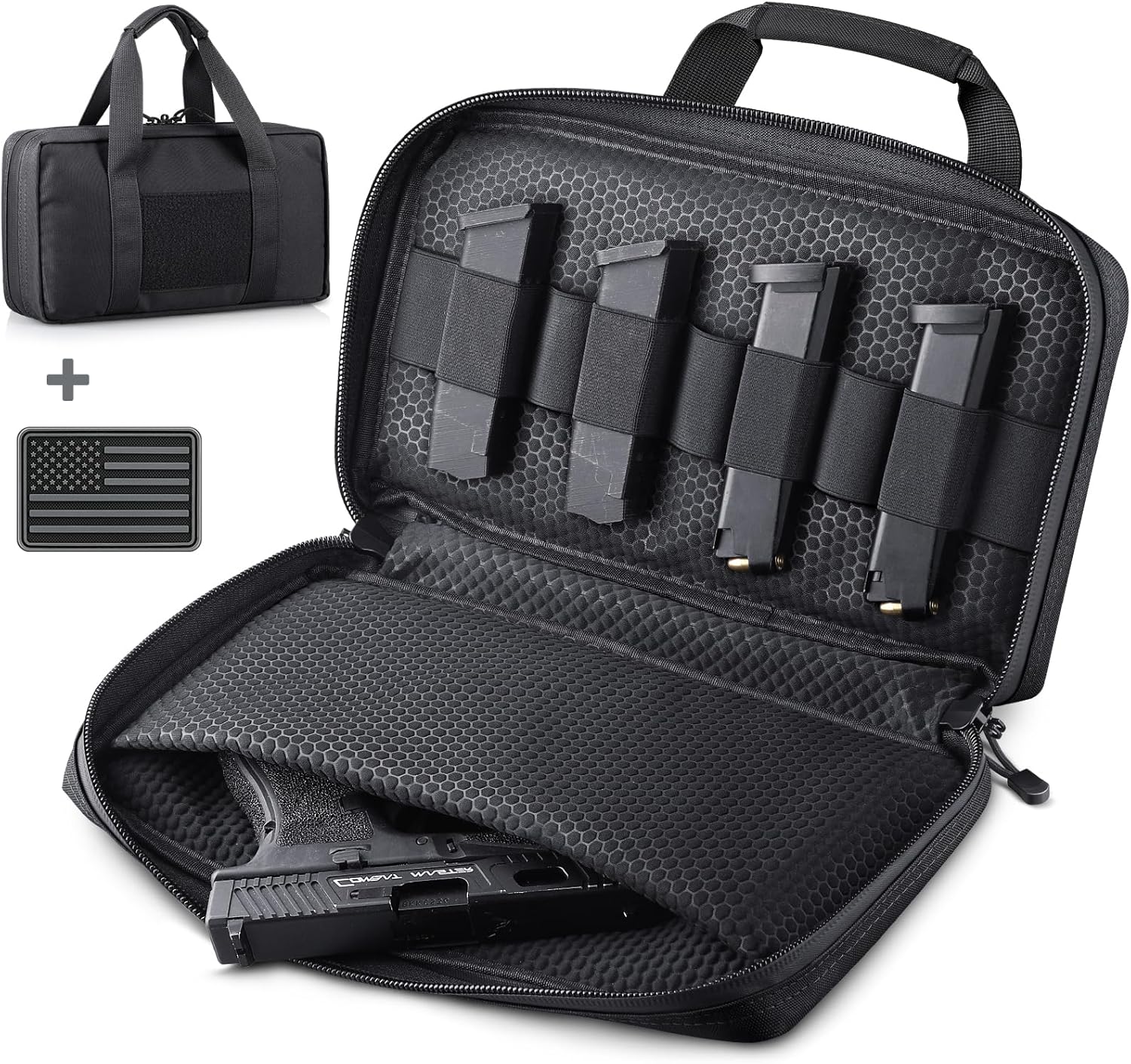 Amazon.com: LIVANS Tactical Pistol Gun Case Bag for Handguns, Gun Rang ...