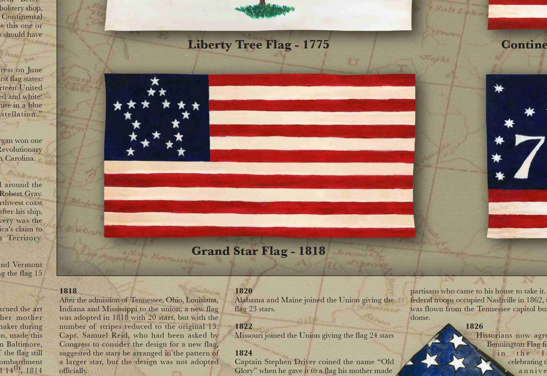 American Flag 1800