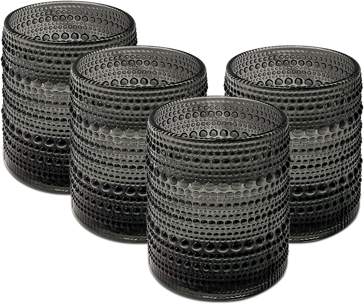 Amazon.com | Lvtrupc Vintage Hobnail Drinking Glasses Set of 12-14 oz ...