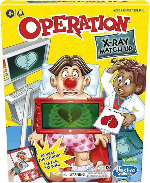 Amazon.com: Hasbro Gaming Operation X-Ray Match Up Board Game for 2 or ...