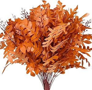 Amazon.com: Crowye 12 Pcs Artificial Fall Greenery Stem Faux Autumn ...