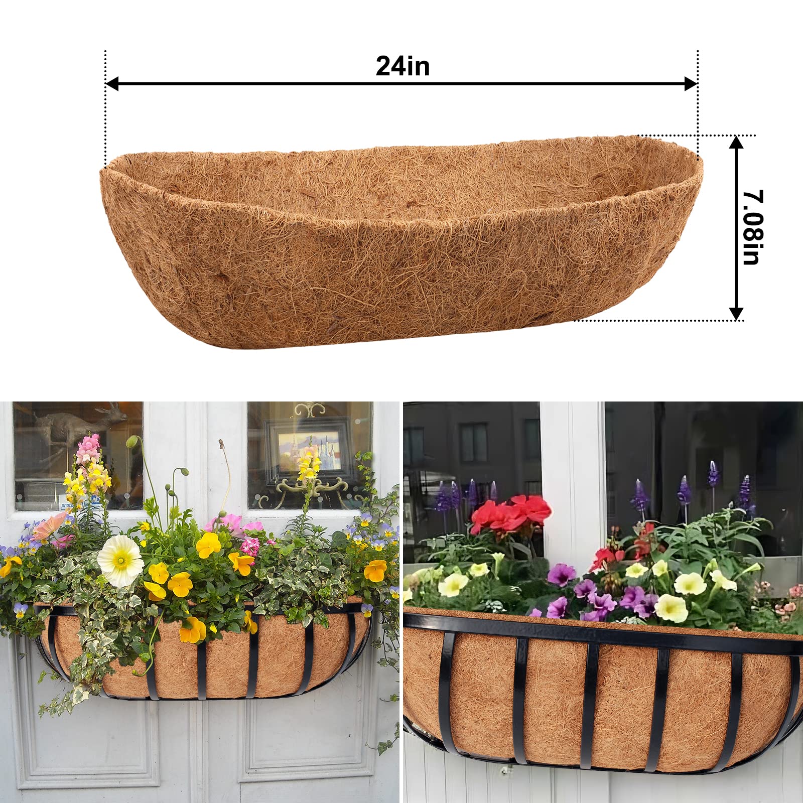 Snapklik.com : Legigo 2 Pack Trough Coco Liner For Planters- 24 Inch ...