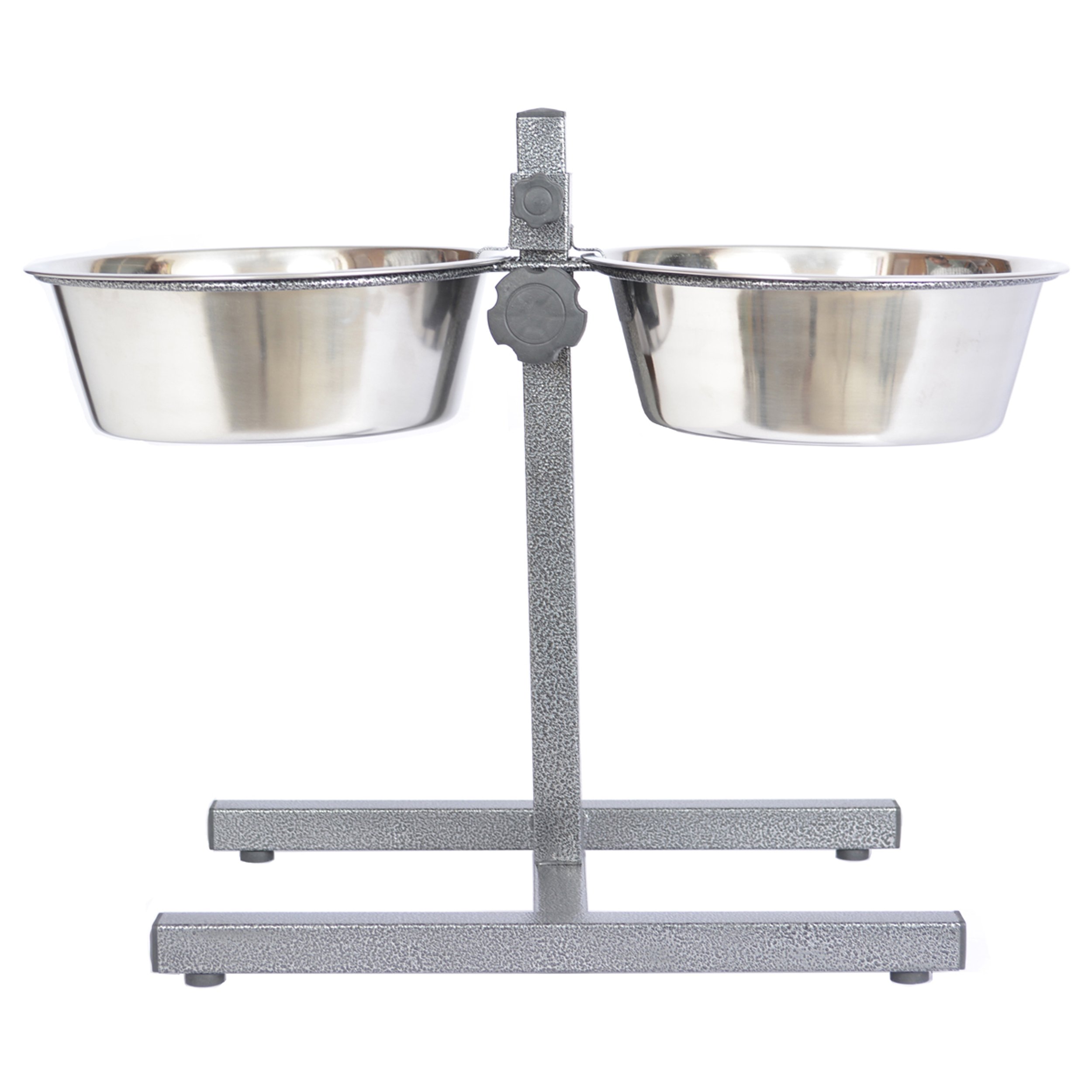 Iconic Pet Adjustable H-Design Double Diner - Non-Skid Rubber Base ...