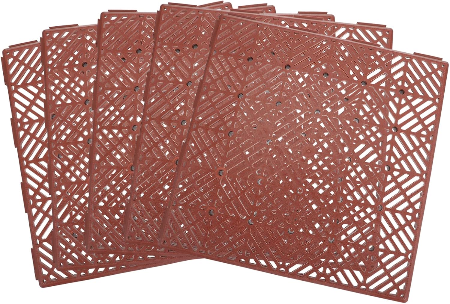 Amazon.com: Abaodam 5Pcs Slip Garden Floor Mats Durable Outdoor Plastic ...