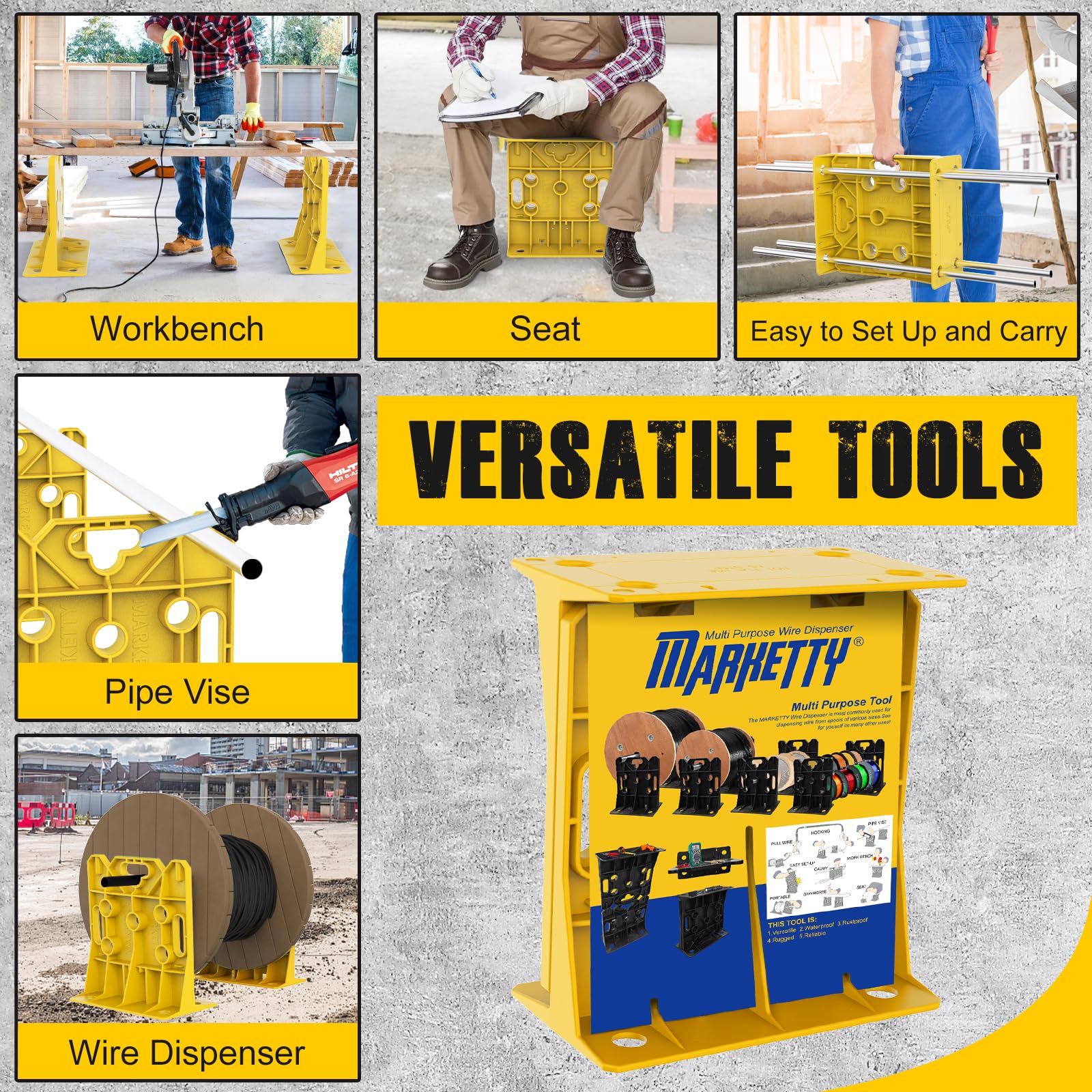 Snapklik.com : Multi Purpose Wire Dispenser, Cable/Wire Spool Rack ...
