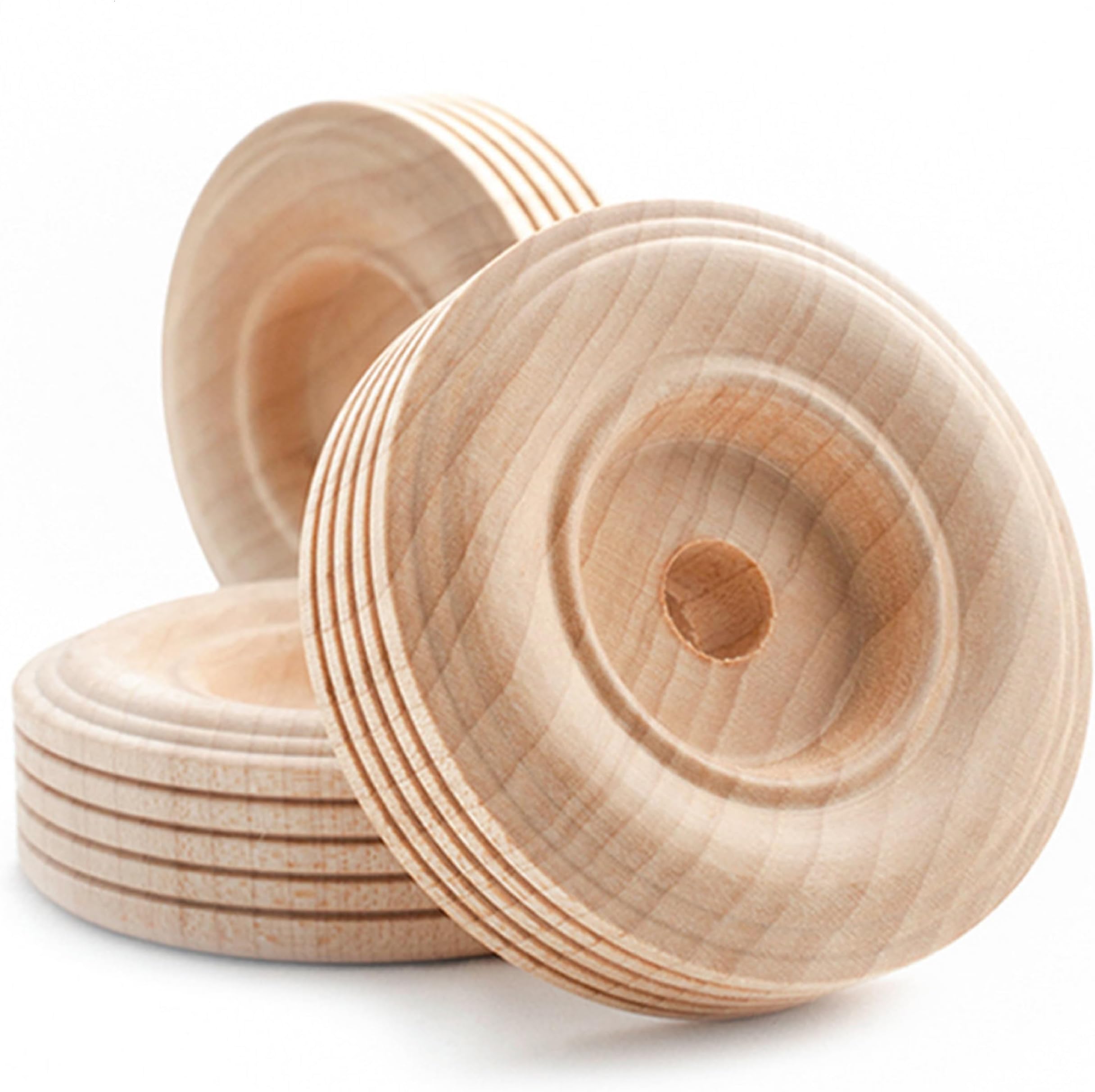 Amazon.com: Pinehurst Crafts Treaded Wooden Toy Wheels, 2-1/2 Inch ...