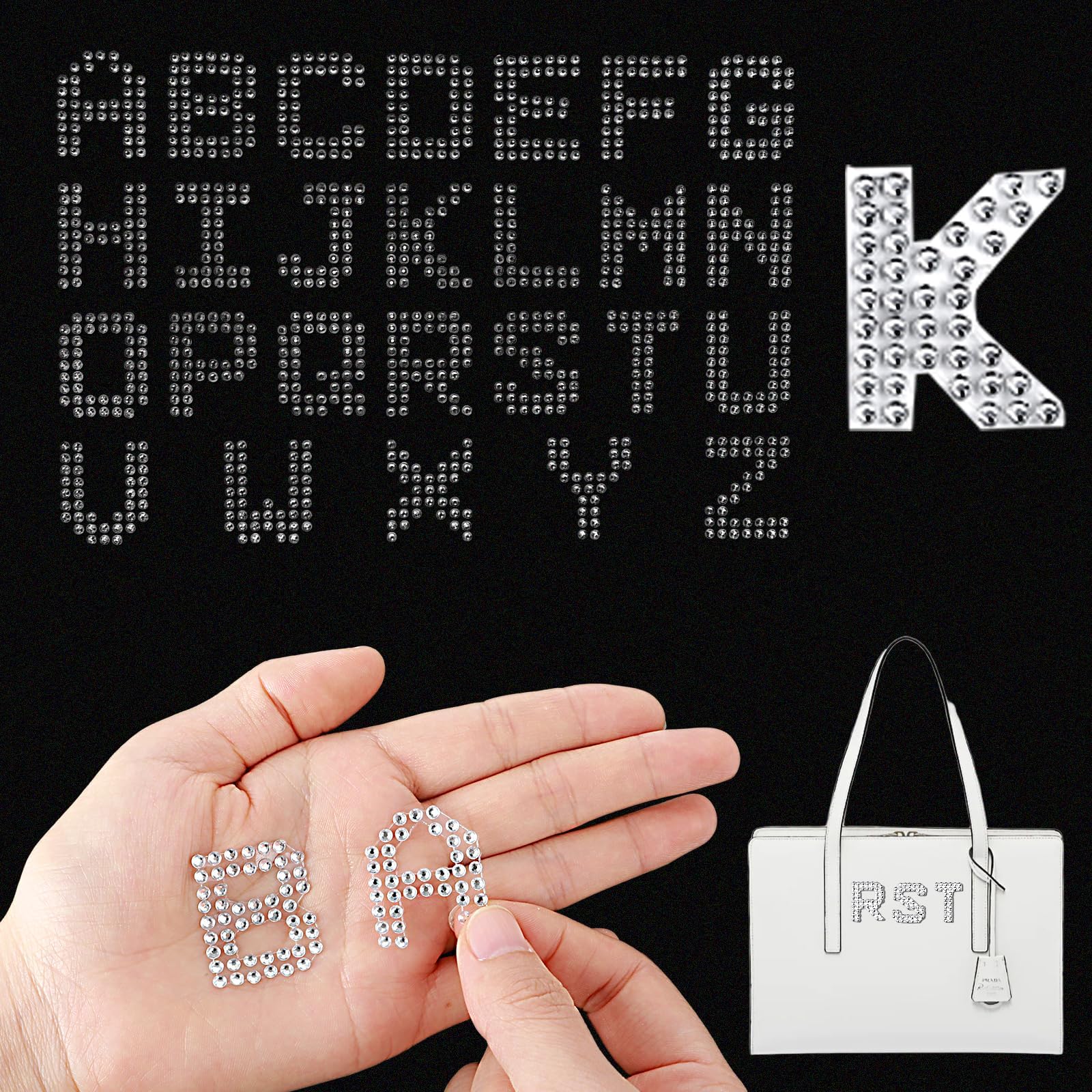 Amazon.com: 495 Pieces Glitter Alphabet Stickers, 9 Sheets 0.6" A-Z ...