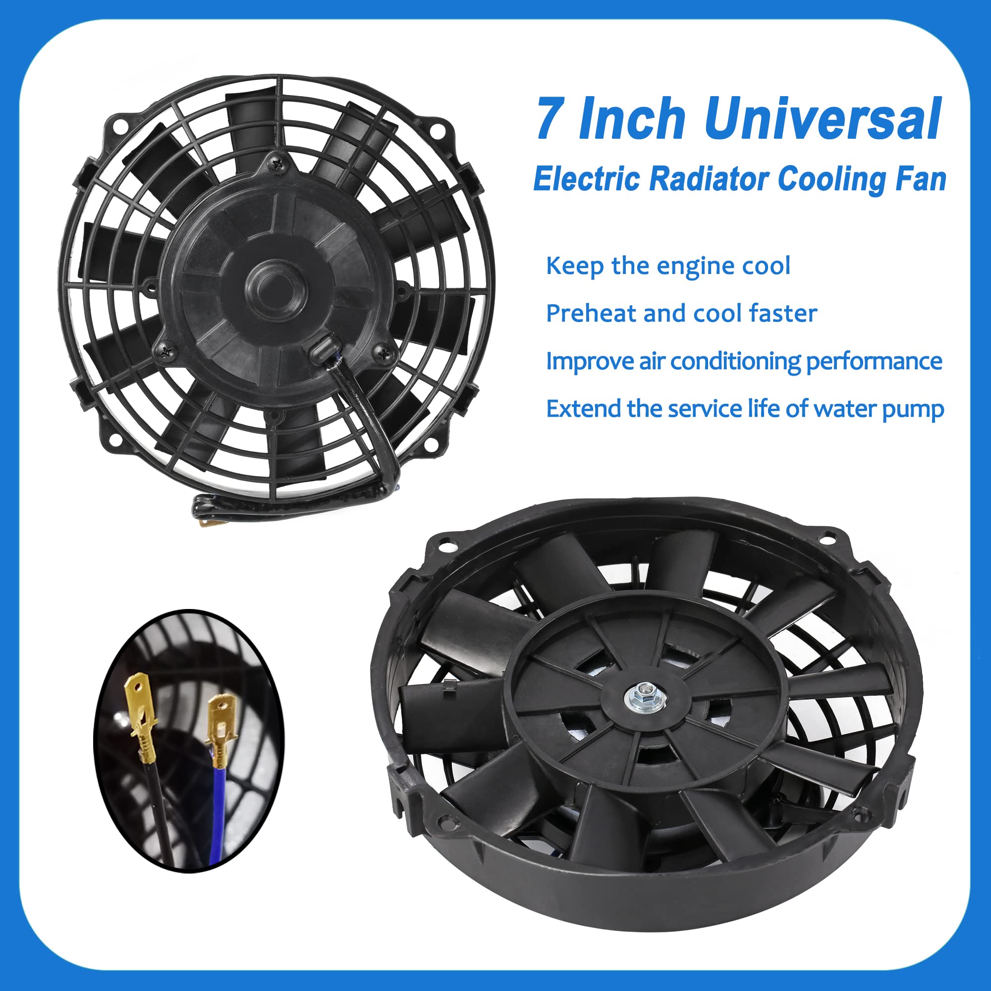 Snapklik.com : CTOCH 7" Electric Radiator Cooling Fan Assembly Kit