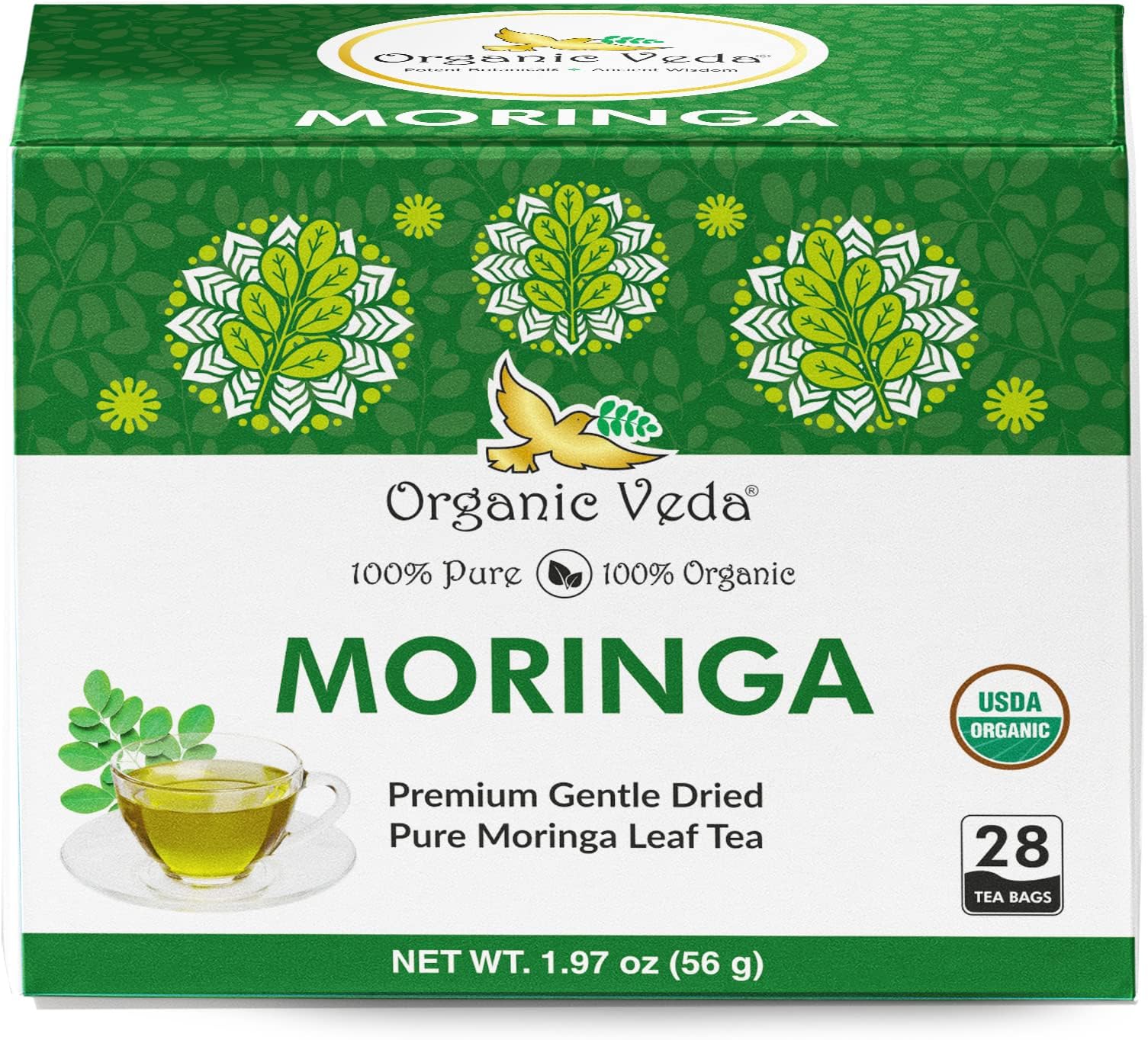 Amazon.com : MOGO Organic Moringa Tea Bags - 50 Count,100% Pure ...