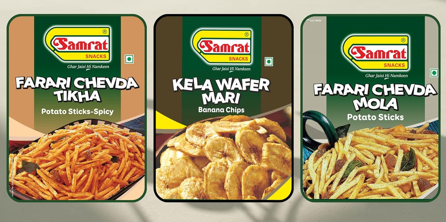 SAMRAT| Assorted Farari Combo Pack of 3 | Farari Chevda Tikha | KELA ...