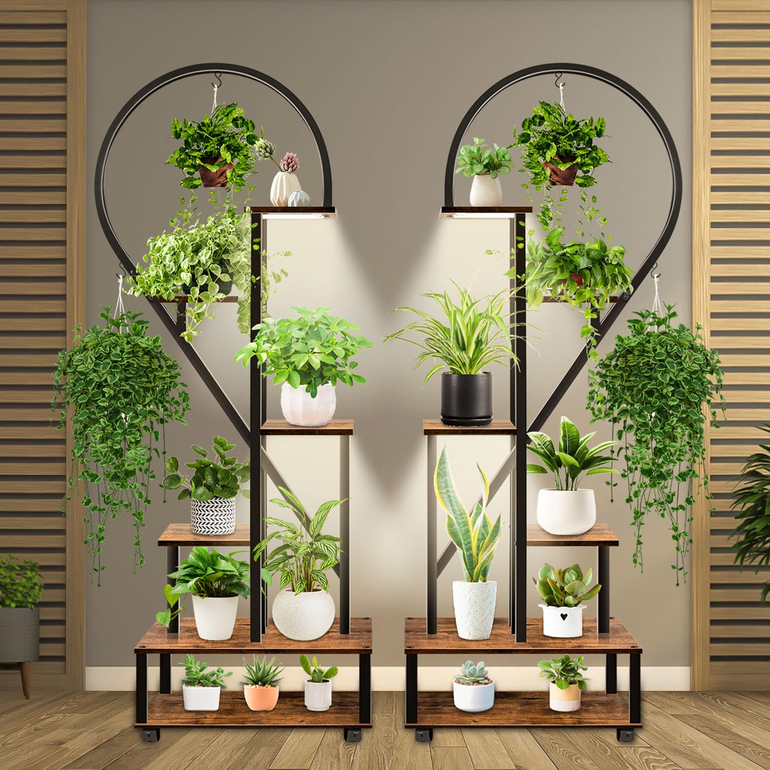 Amazon.com: Indoor Plant Stand with Lights,6 Tier High Plant Stand ...